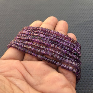 12.5"inch Long Strand Natural Amethyst Gemstone Size 3-4 MM February ...