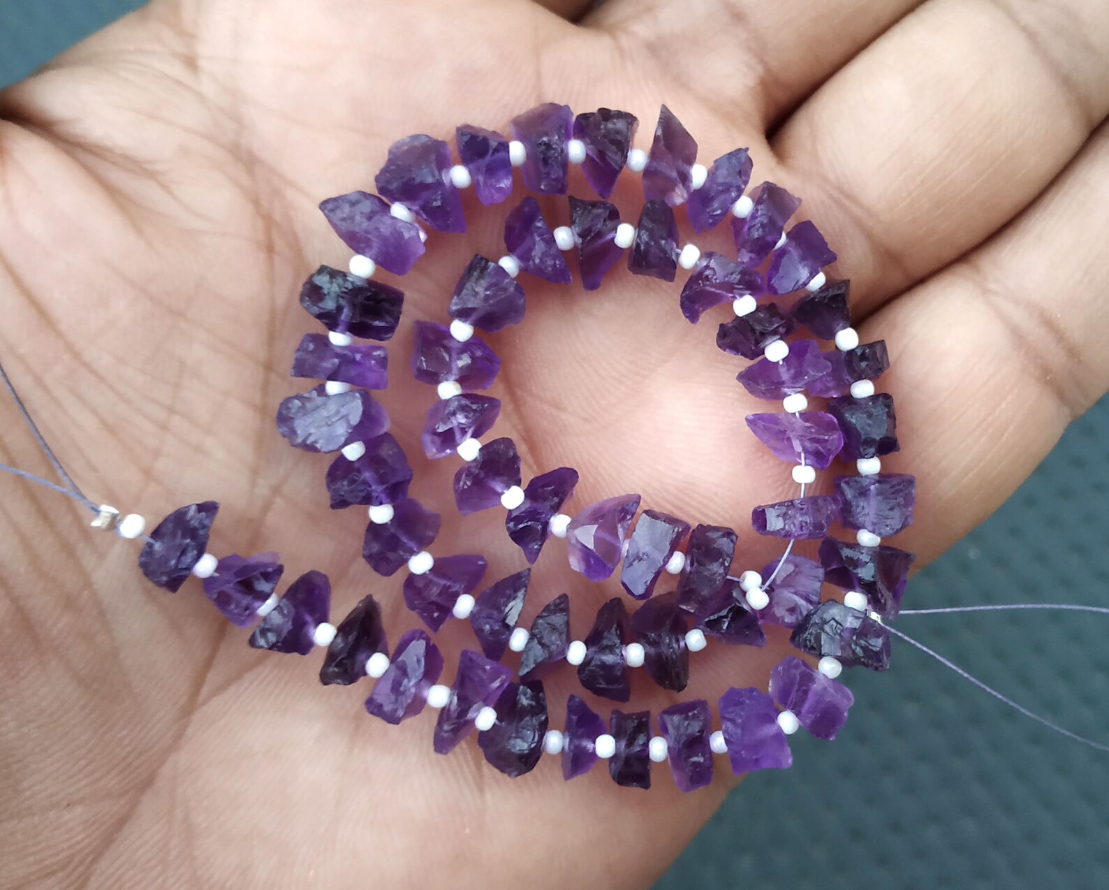 Fabulous Gemstone 50 Pieces Natural Blue Amethyst Stone Uneven | Etsy