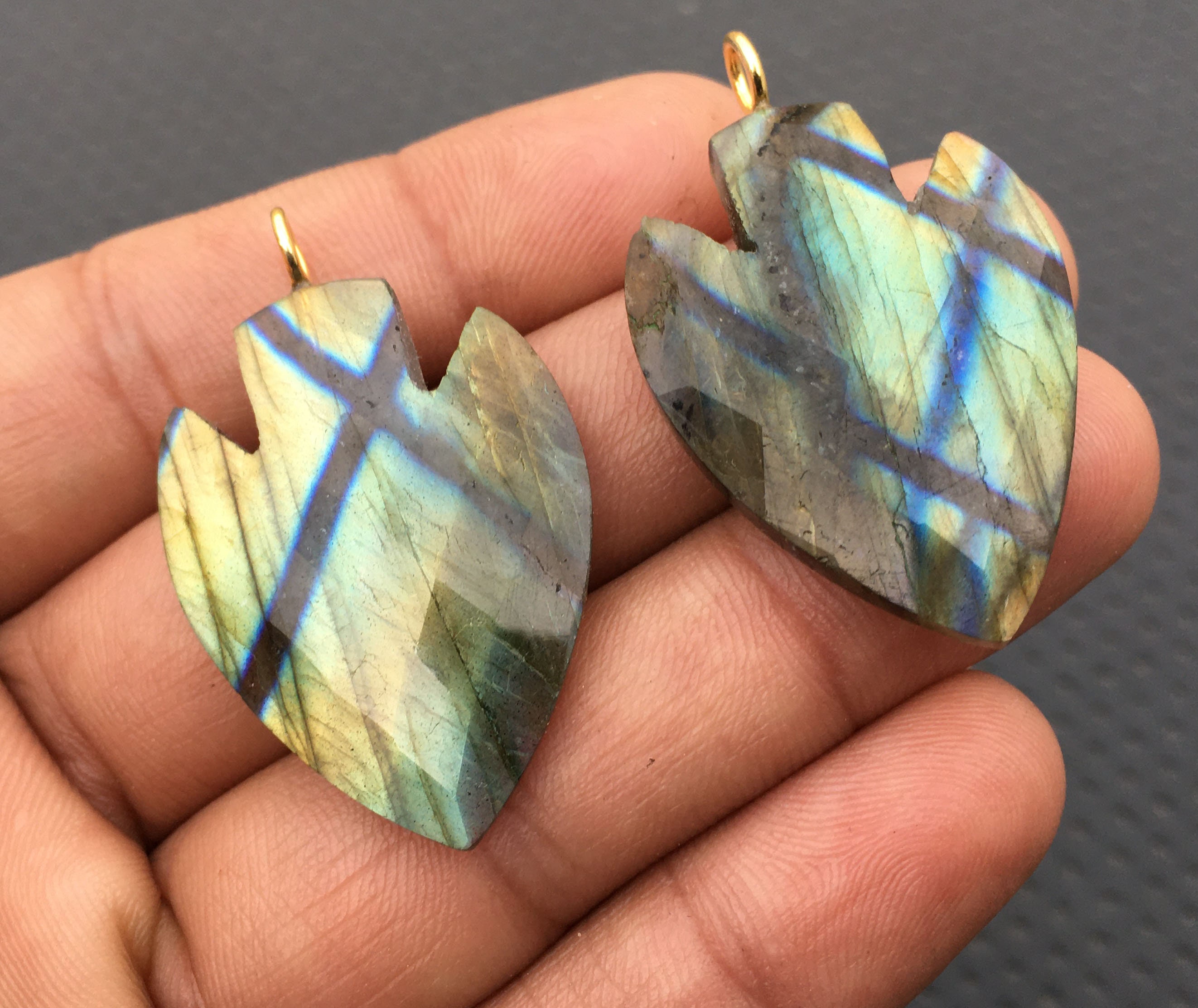 2 Pieces Wonderful Collection Natural Labradorite - Etsy