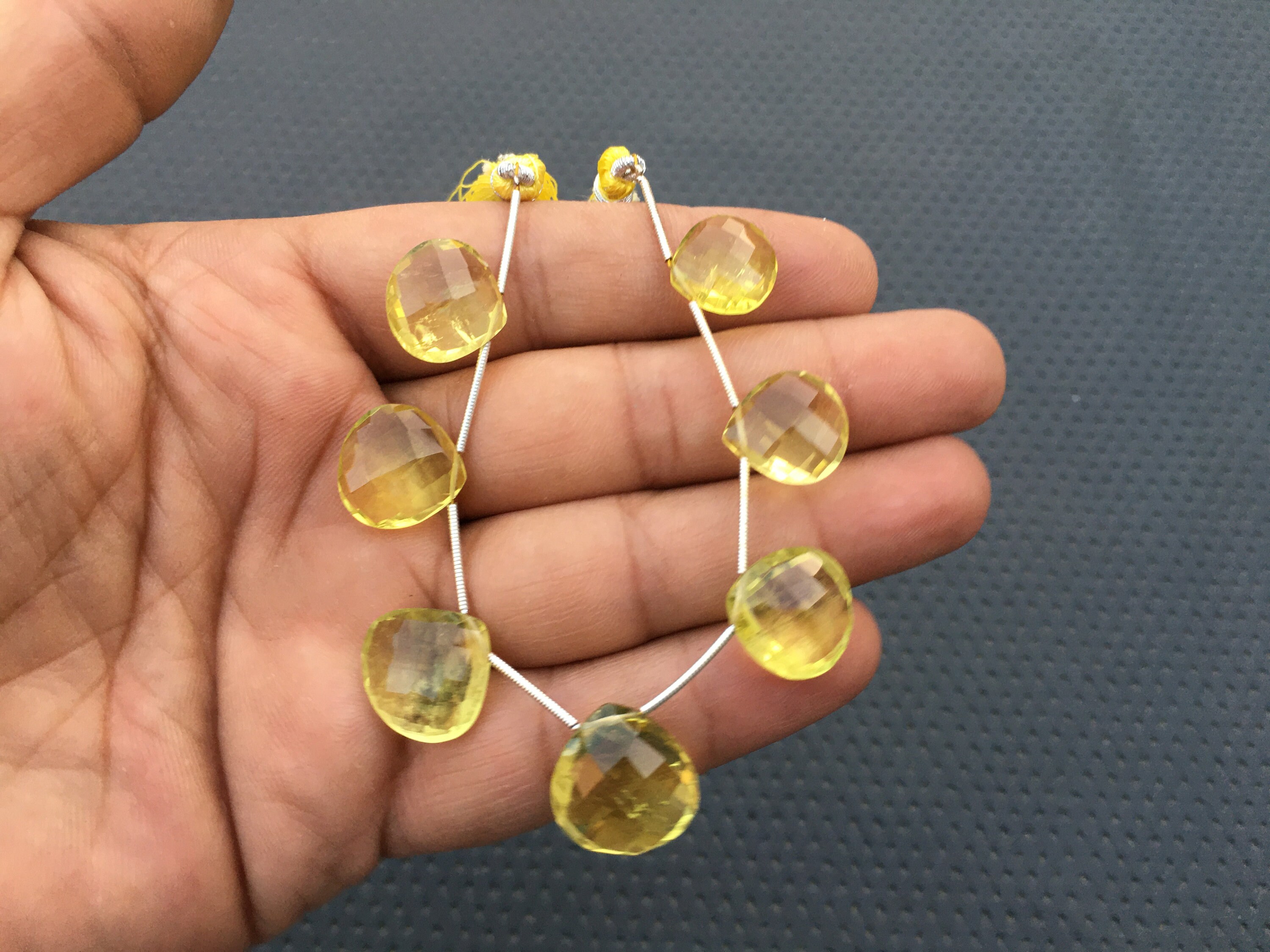 1 Strand Lemon Yellow Beautiful 7 Pieces Natural Lemon Quartz - Etsy