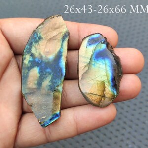 Amazing 2 Pieces Natural Labradorite Specimen Rough,blue Fire Flashy ...