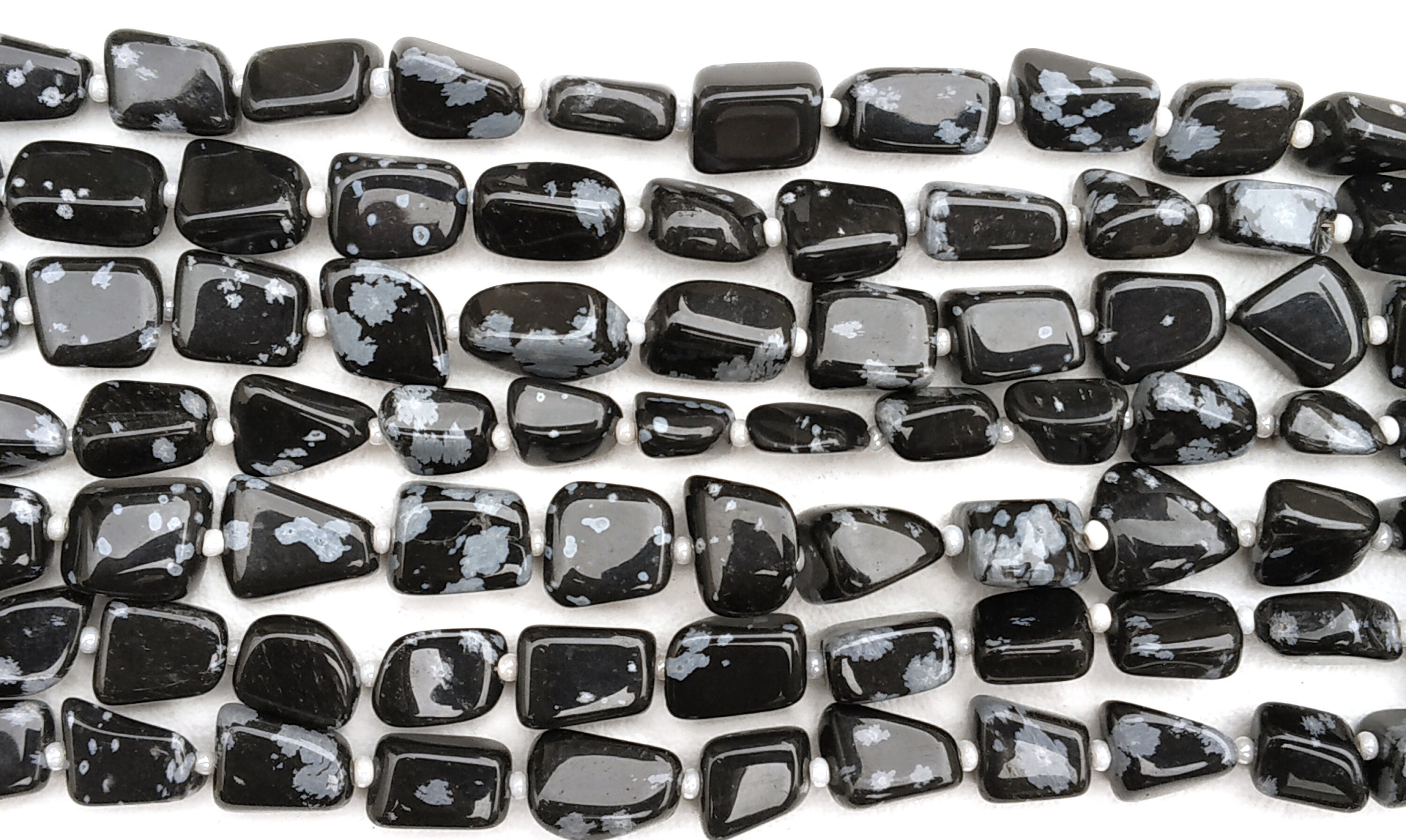 AAA Quality 1 Strand Natural Snowflake Obsidian Nuggets - Etsy