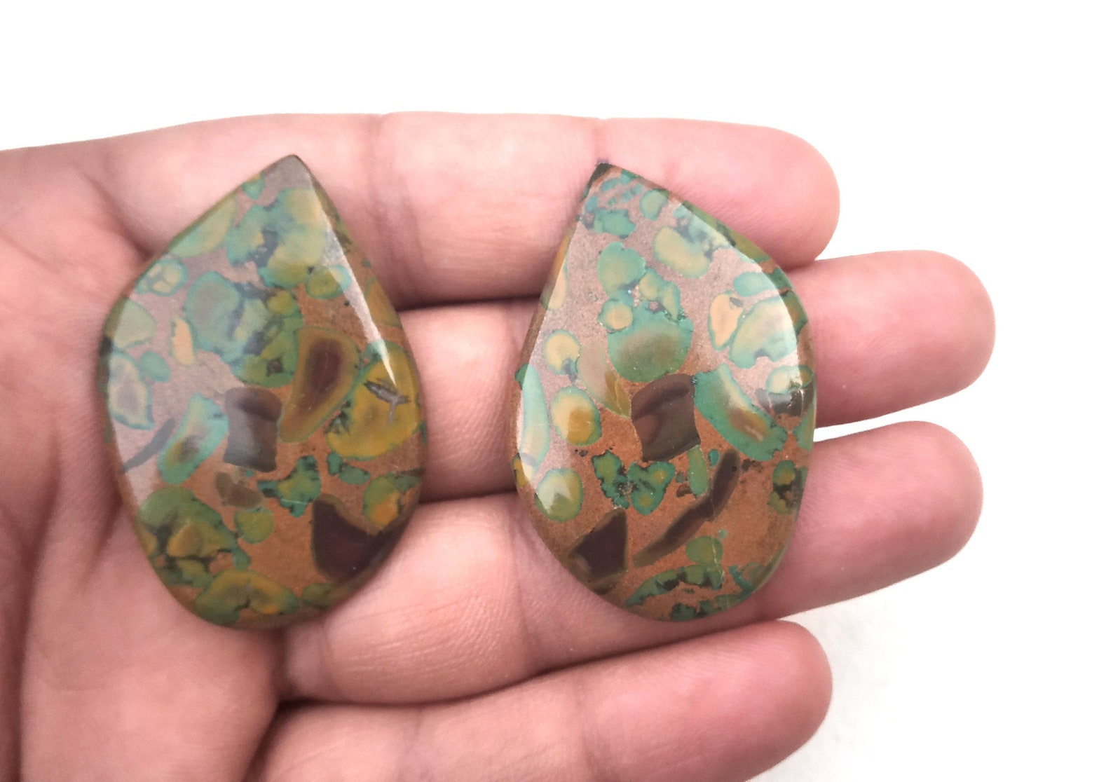 Very Stunning Piece 1 Pair Natural Fruit Jasper | Etsy