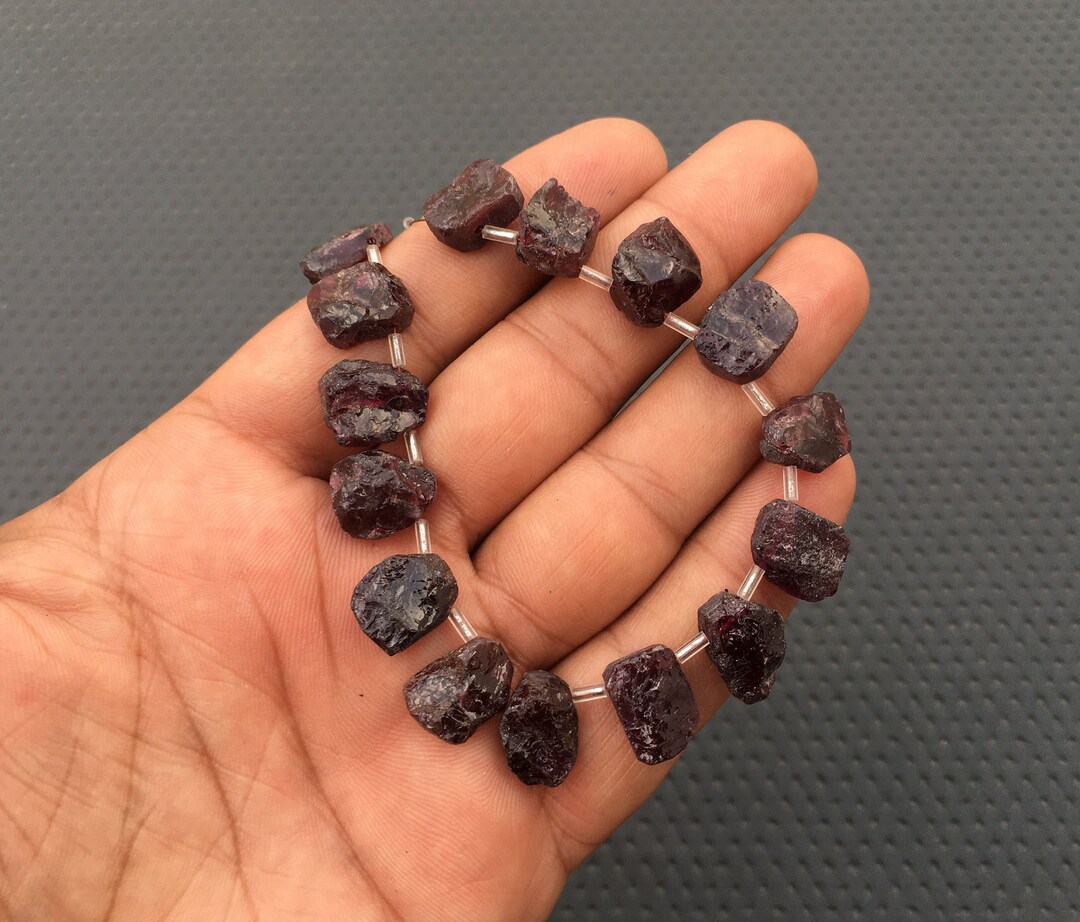 21 Piece Rough Gemstone Natural Red Garnet Raw Jewelry Size 10x13-12x14 ...