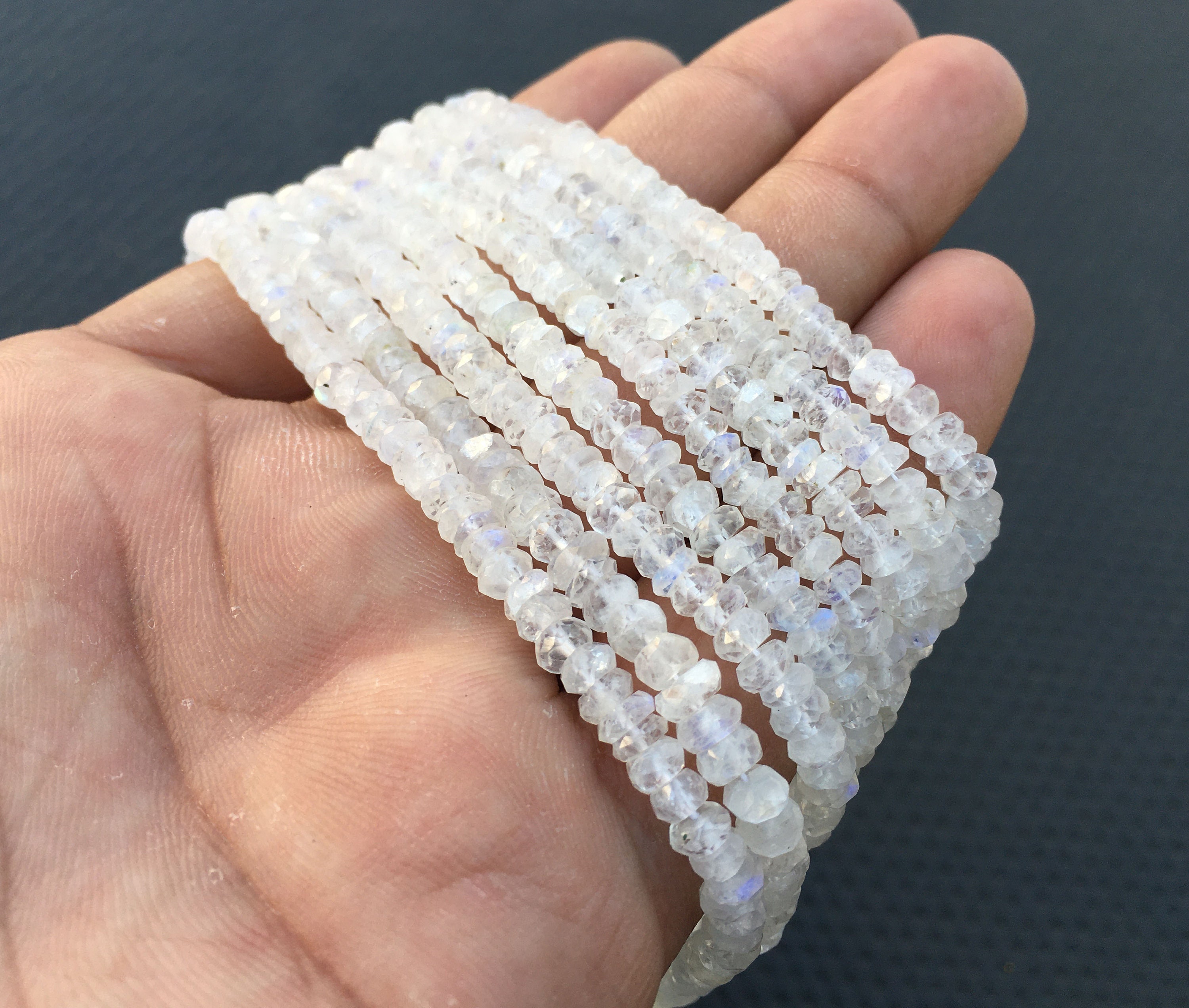 Very Nice Collection Natural White Rainbow Moonstone 13 | Etsy