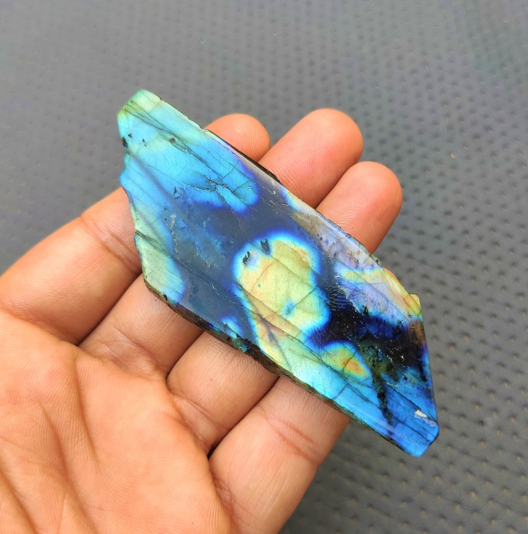 Awesome Quality Natural Labradorite Slab Slice, Specimen Polished Raw ...