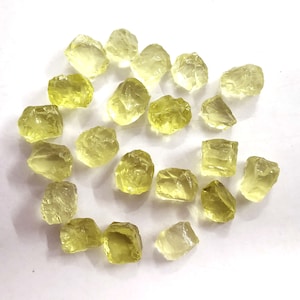 50 Pieces Natural Lemon Gemstone Natural Lemon Quartz Rough,yellow ...