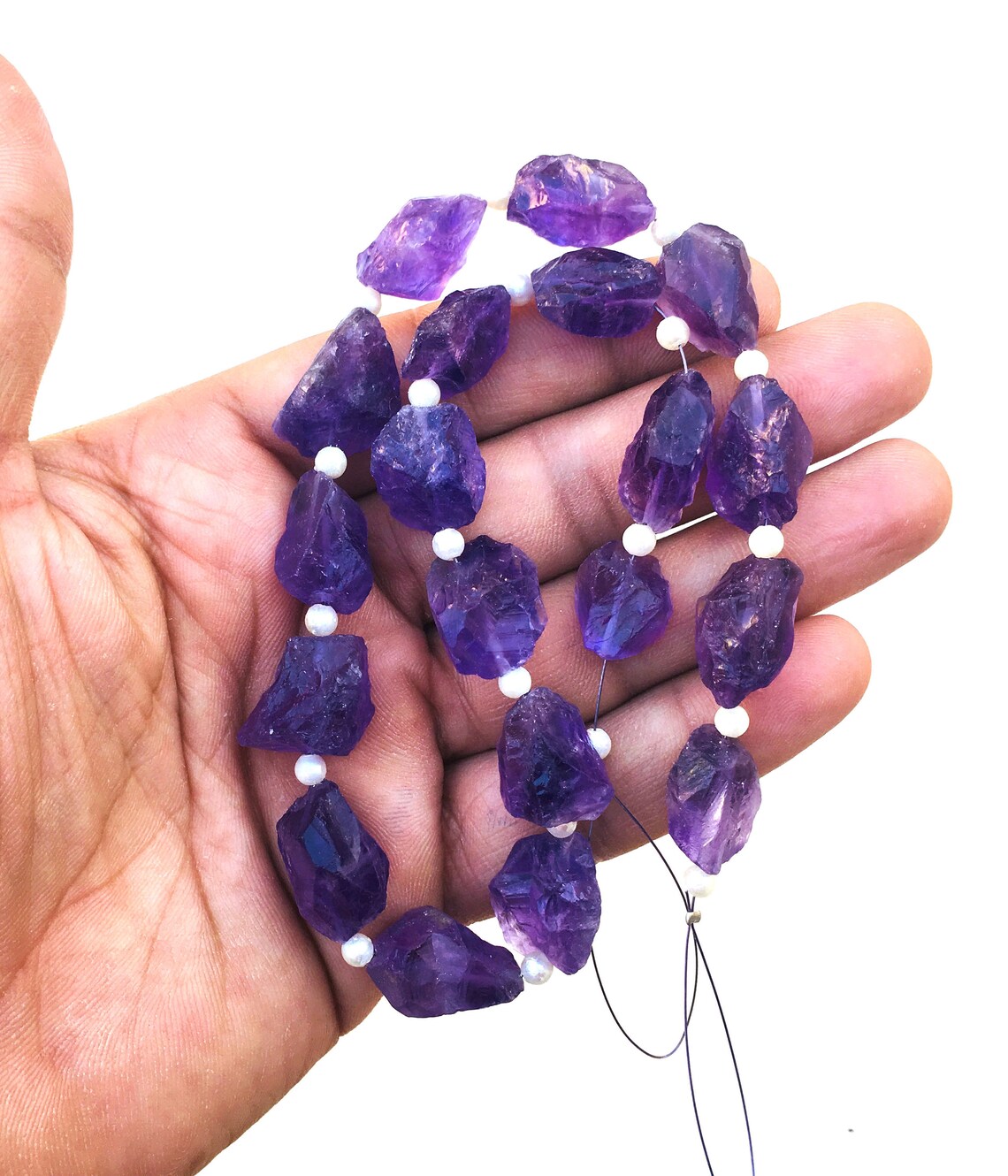 19 Pieces Natural Blue Amethyst Gemstone Uneven Shape Top - Etsy
