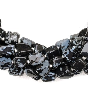 AAA Quality 1 Strand Natural Snowflake Obsidian Nuggets Shape,smooth ...
