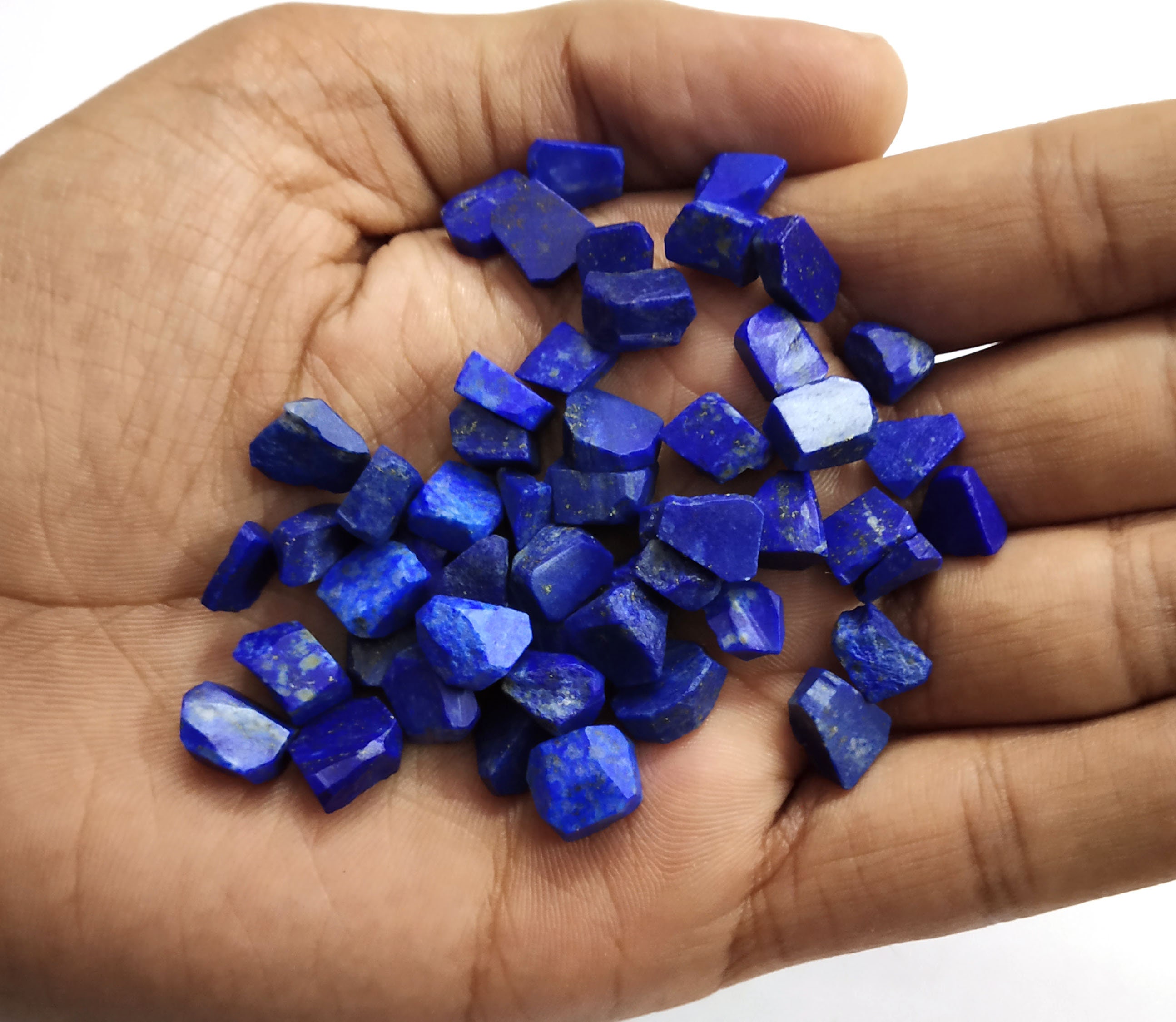 50 Pieces Natural Lapis Lazuli RoughSize 6-8 Raw Lapis | Etsy