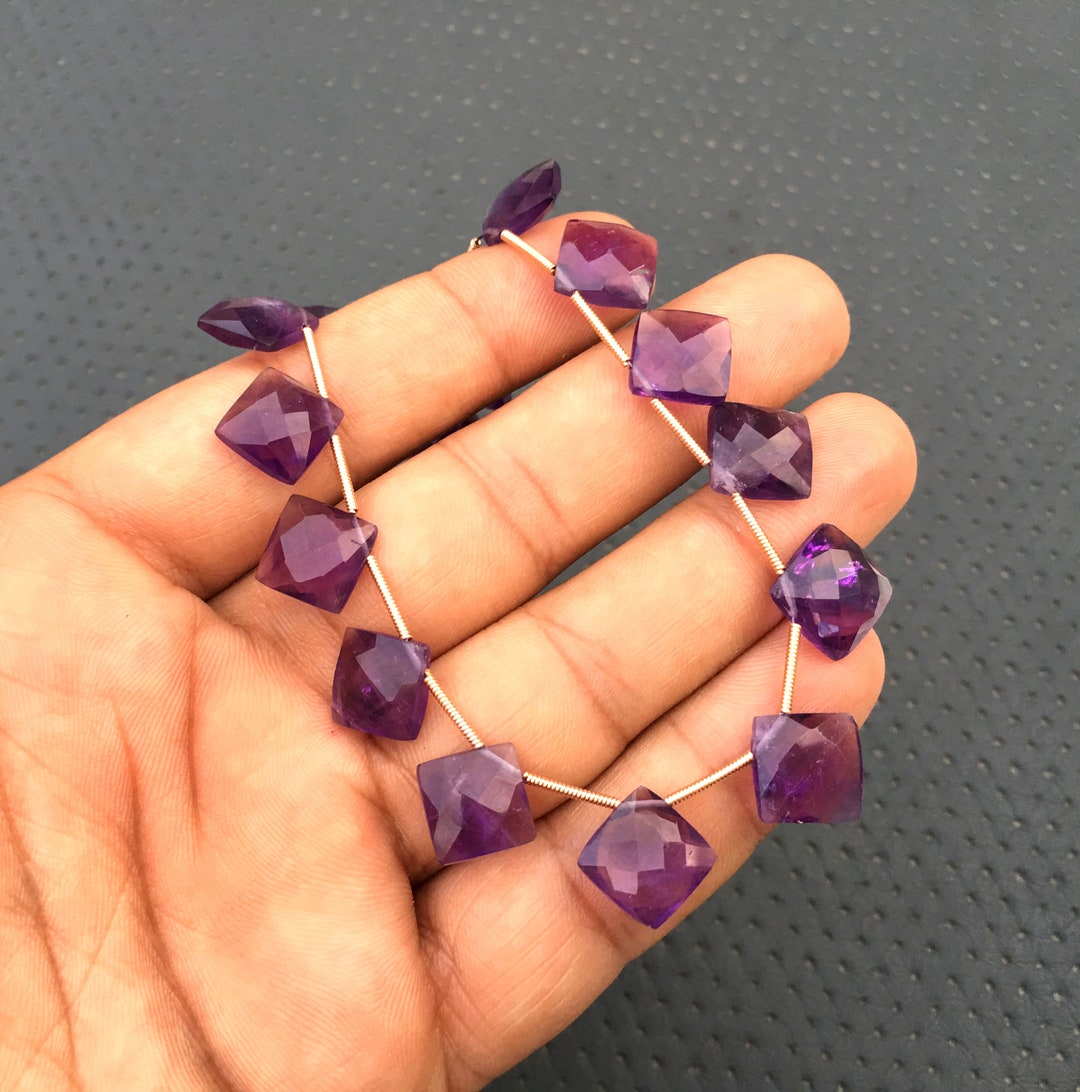 Beautiful Natural Blue Amethyst Gemstone,faceted Briolette Beads ...