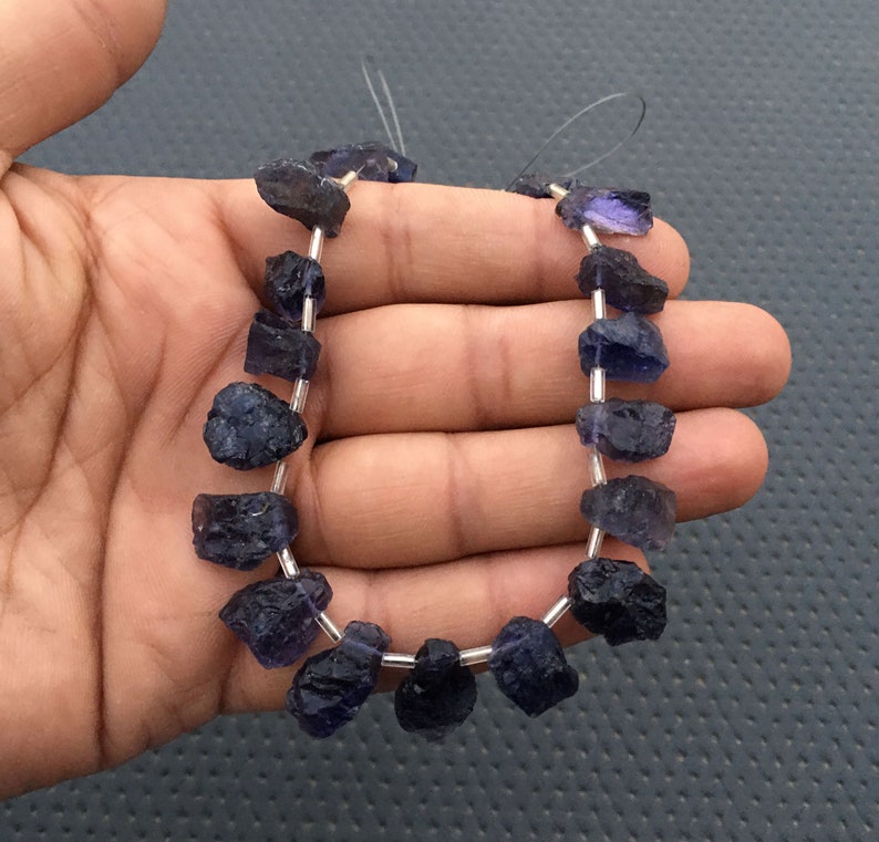 Awesome Quality Natural Blue Iolite Gemstone Drilled Uneven | Etsy