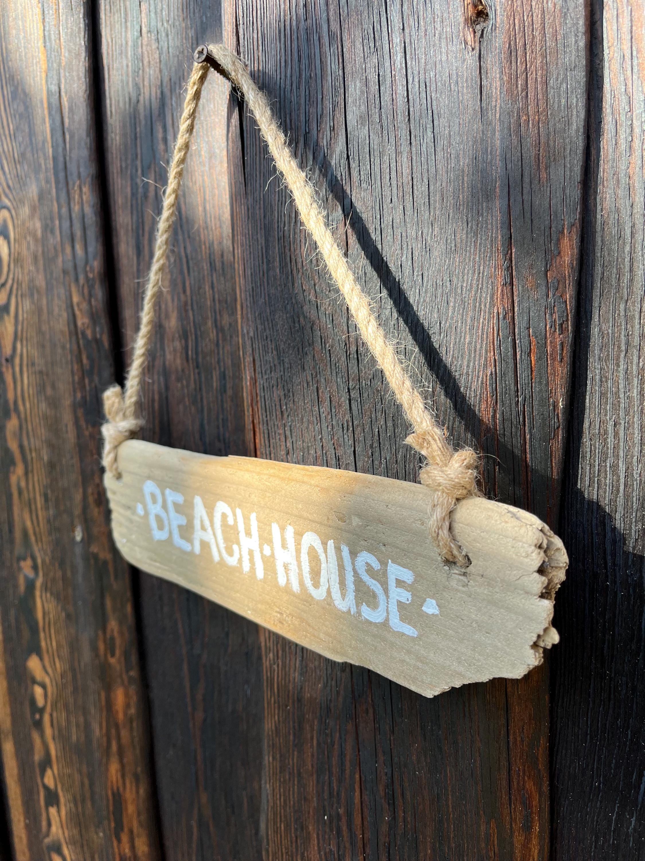 Driftwood Sign Beach House Hanging Sign Coastal Gift Beach Home Decor ...