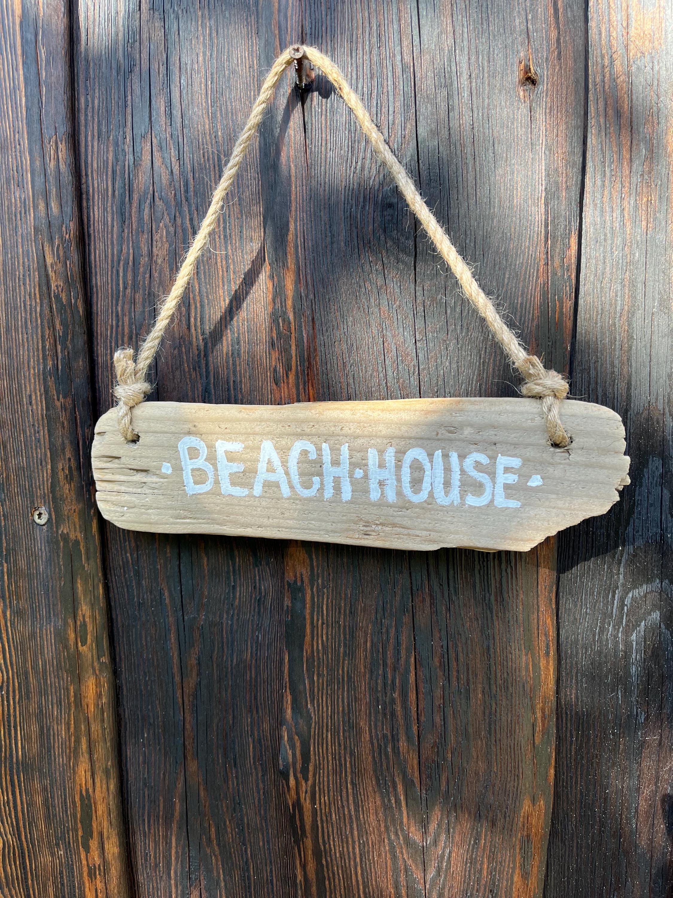 Driftwood Sign Beach House Hanging Sign Coastal Gift Beach Home Decor ...