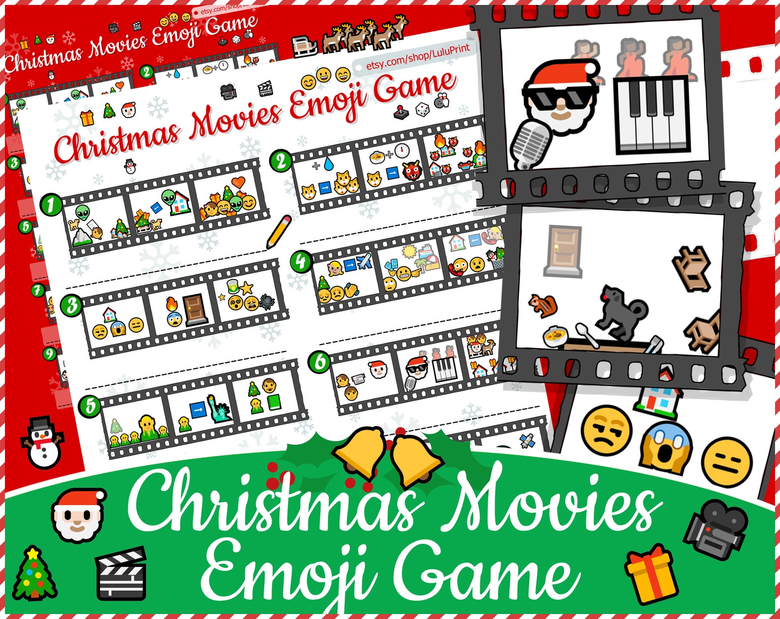 Christmas Movie Emoji Quiz, Christmas Movie Game, Christmas Movie Quiz ...