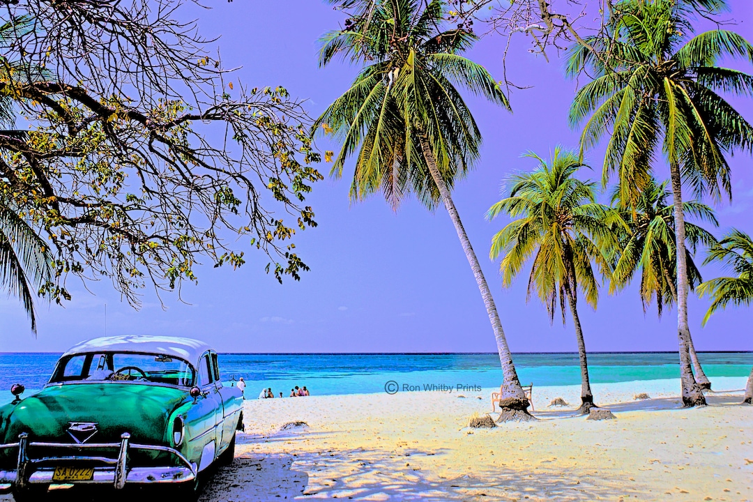 Family Day Out on the Beach in Cuba - Limited Edition Run of 20 Giclée ...
