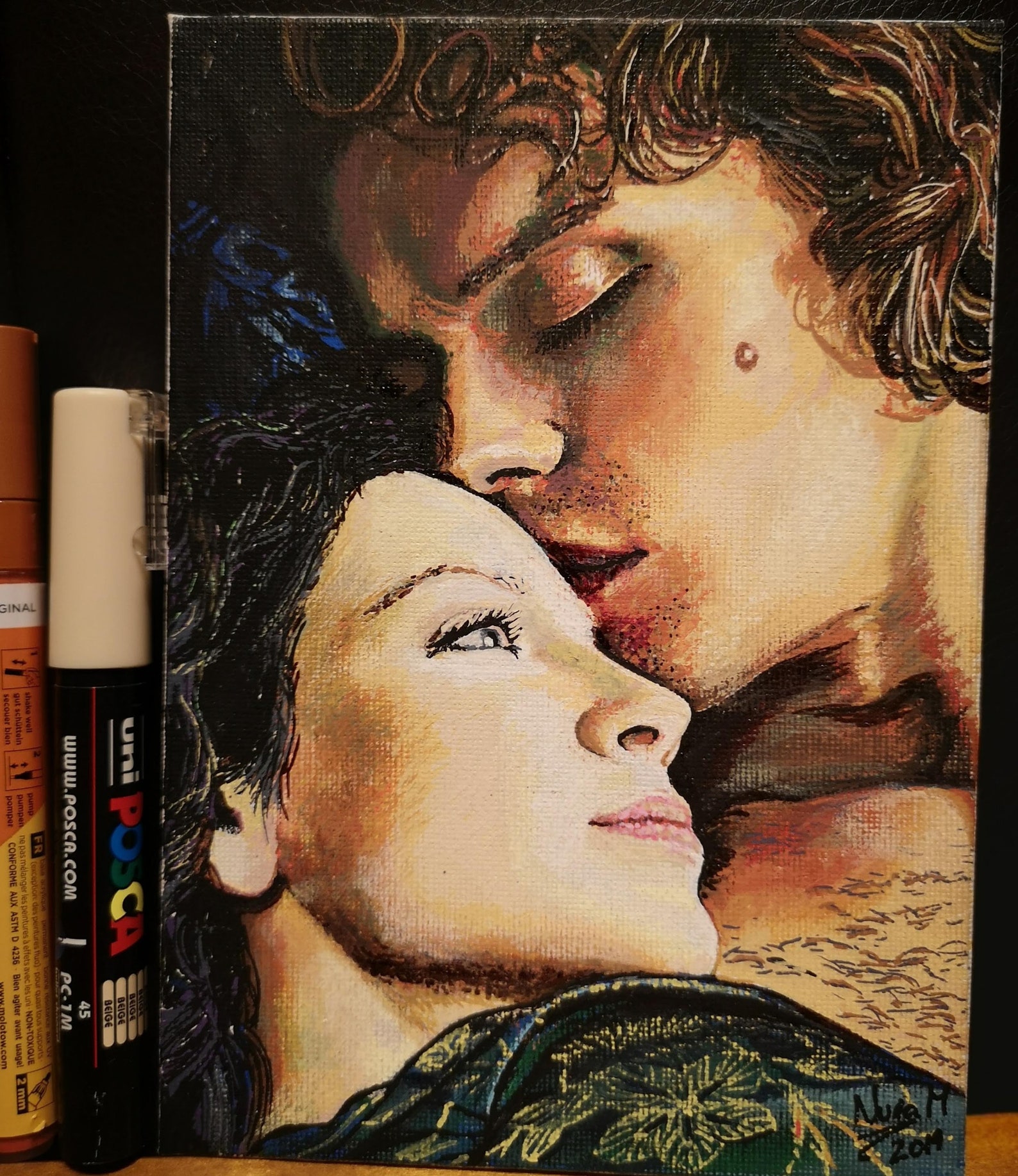 Art Print of "forehead Kiss" (outlander) Original Artwork - Etsy