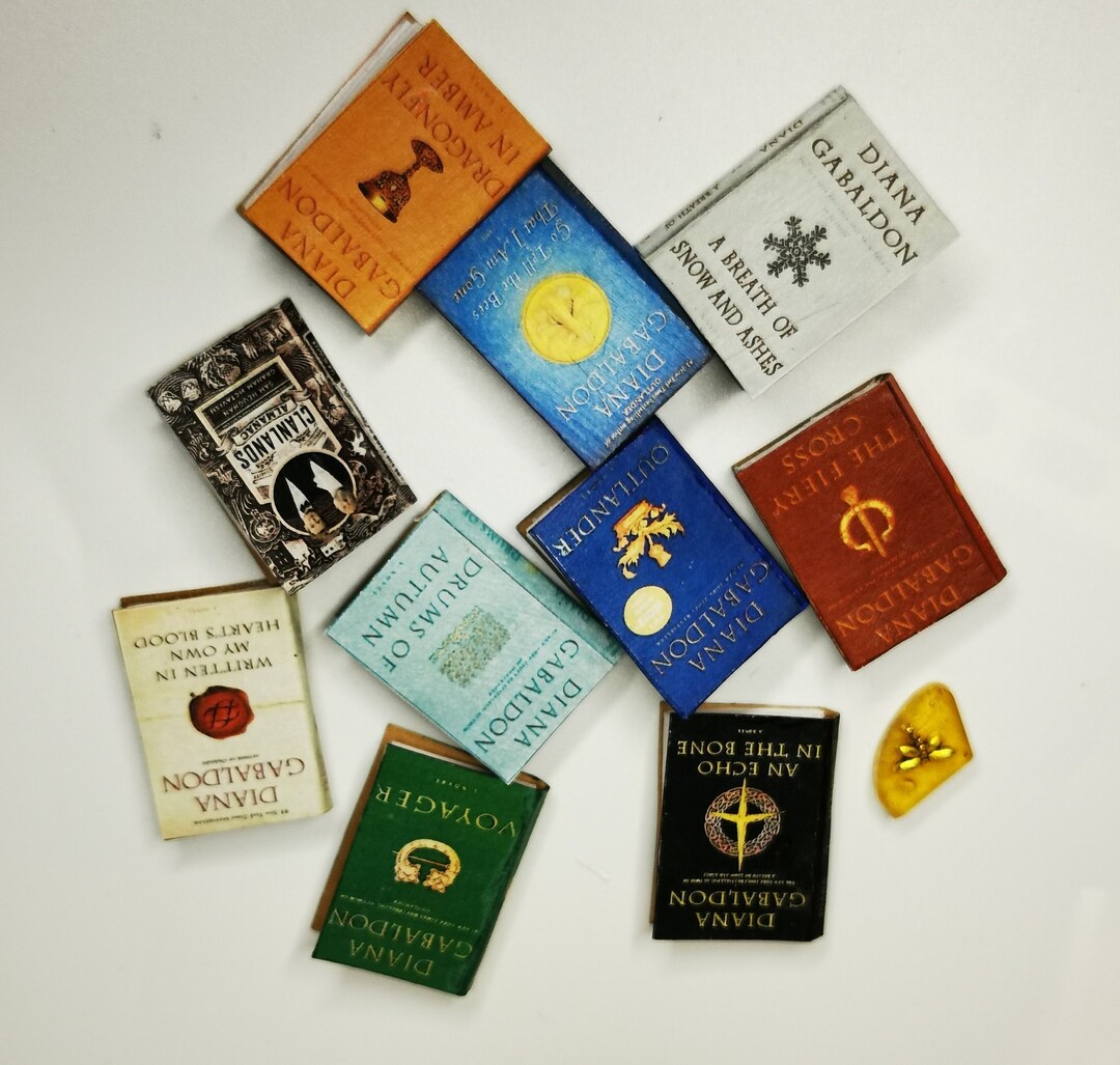 Miniature Book Collection of the Outlander Books by Diana Gabaldon in a ...
