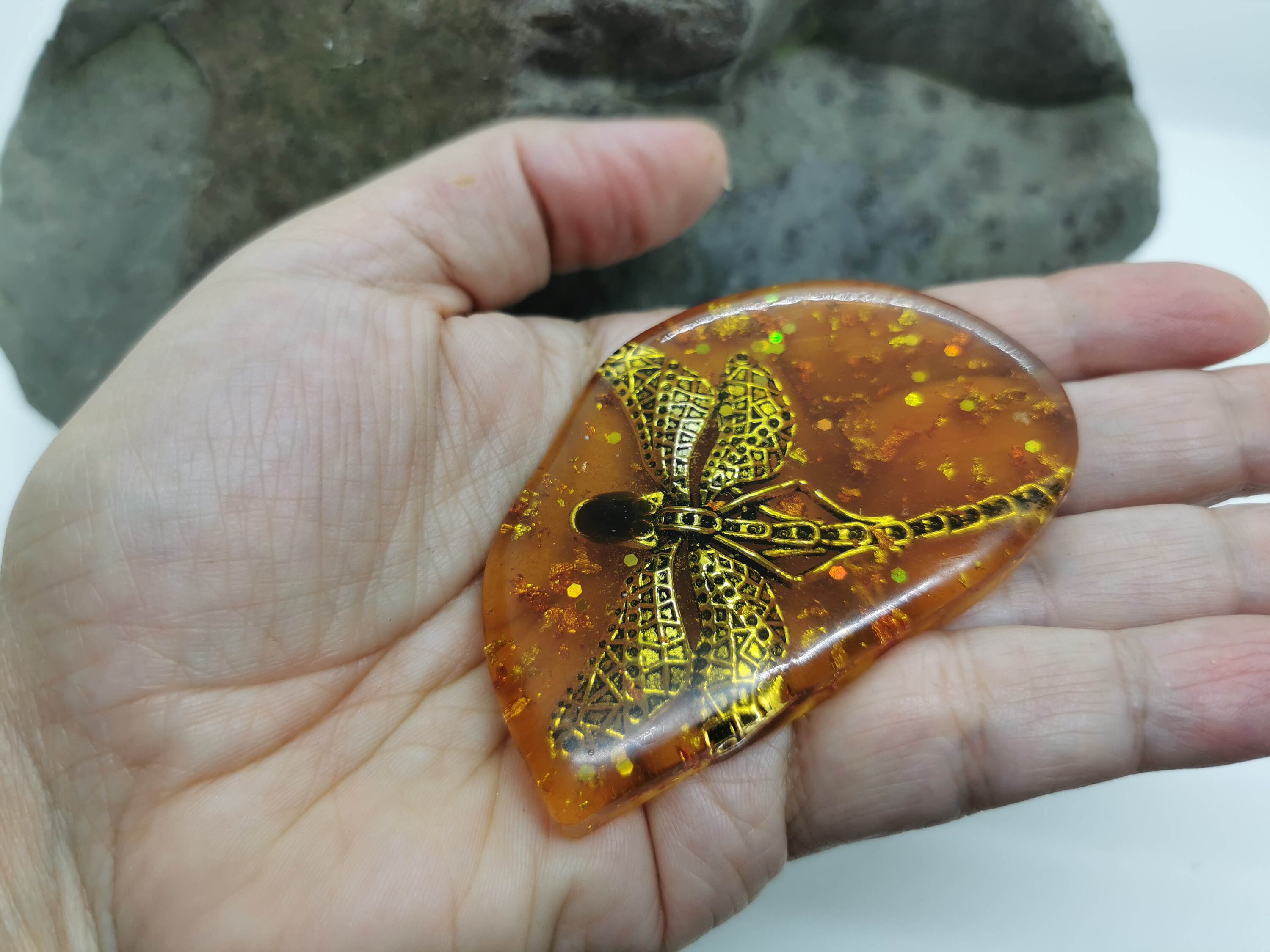Handmade "dragonfly in Amber" (paperweight/adornment) Outlander - Etsy