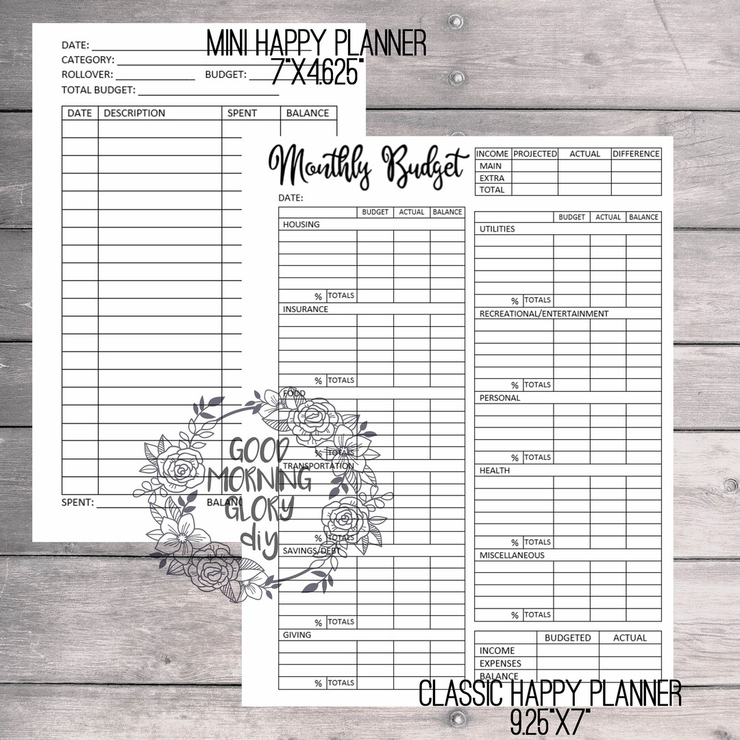 BUDGET PRINTABLE BUNDLE - Planner Printable - Etsy