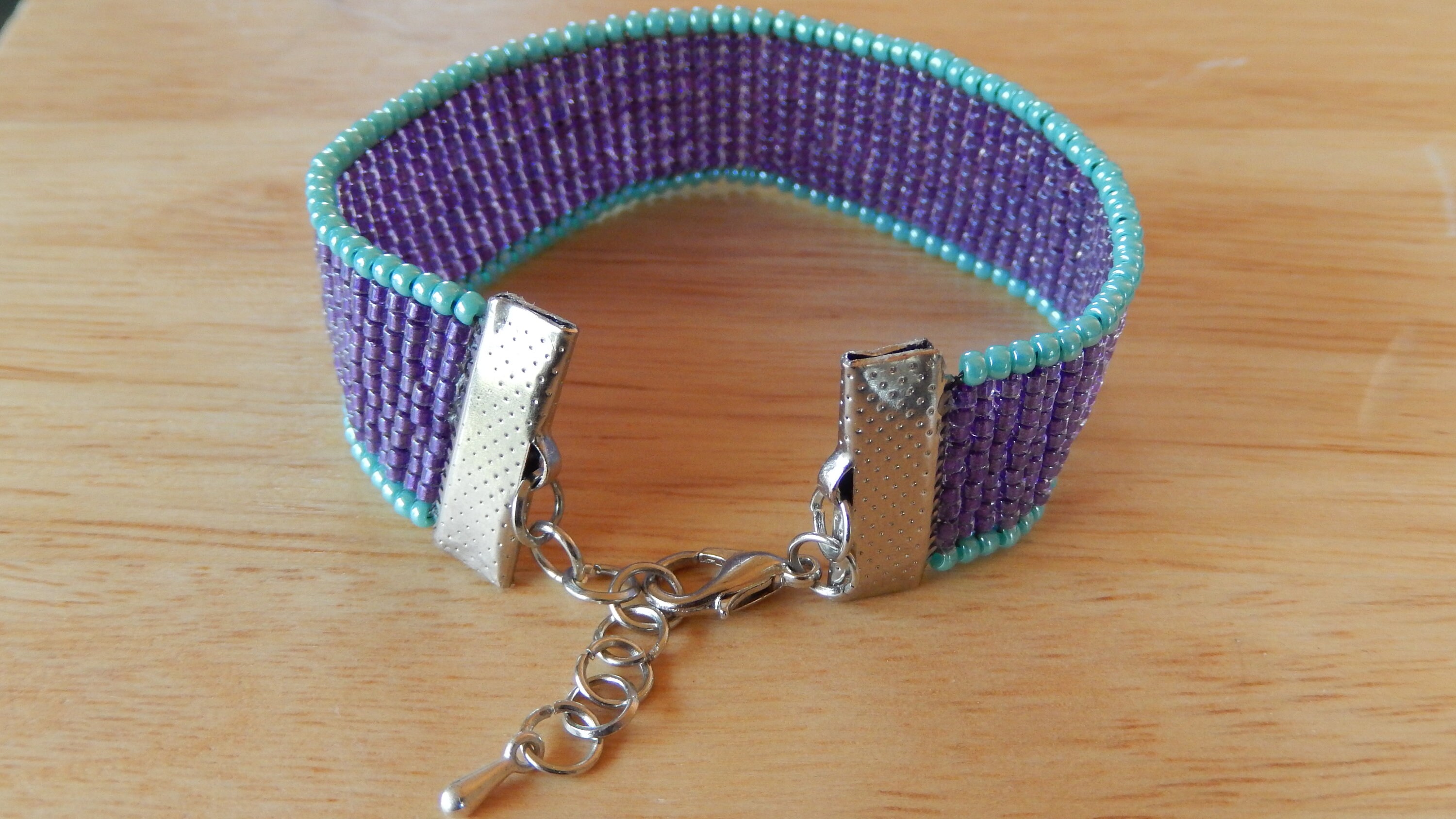 Turquoise Borders - Loomed Bracelet - Etsy