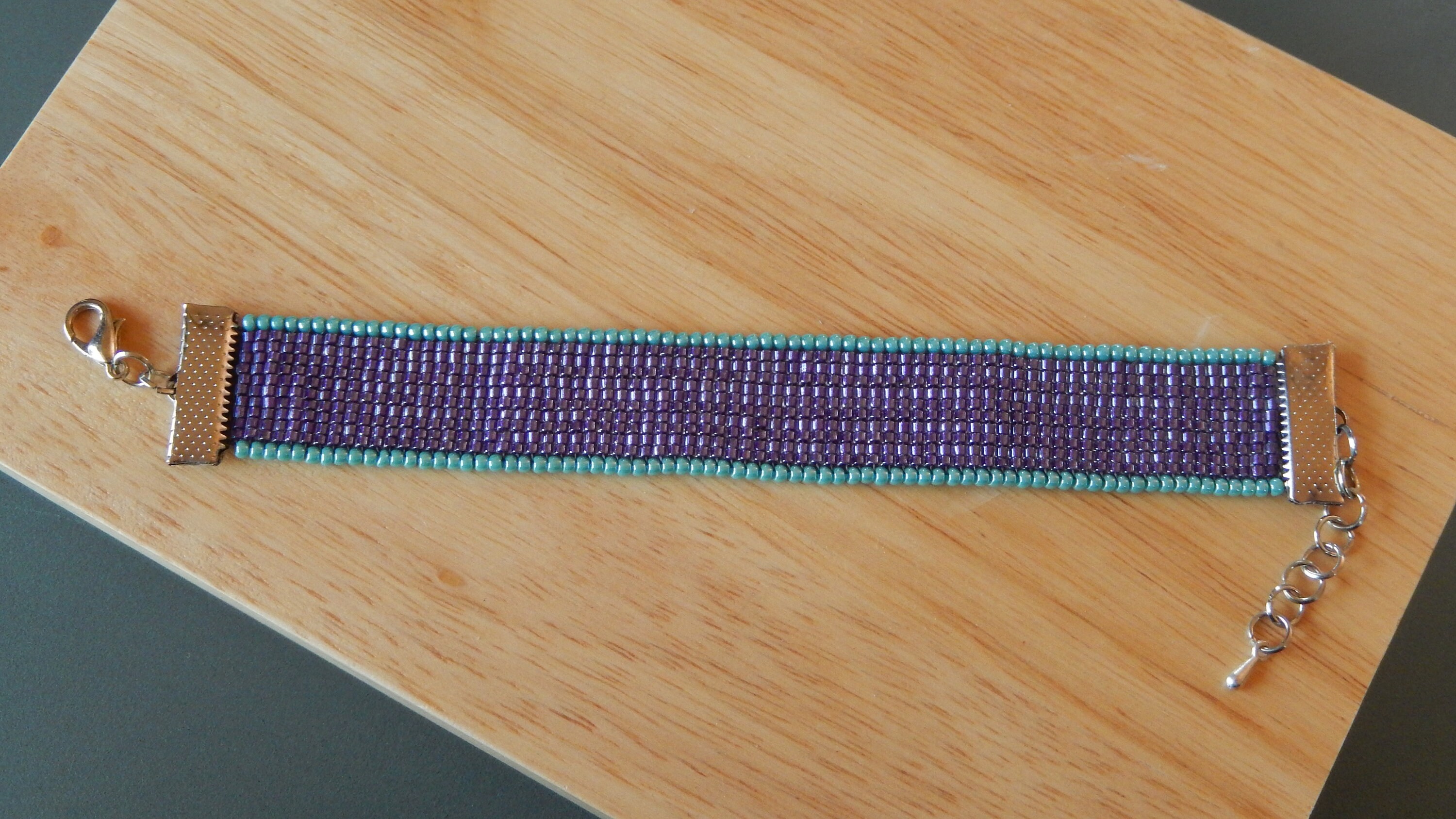 Turquoise Borders - Loomed Bracelet - Etsy