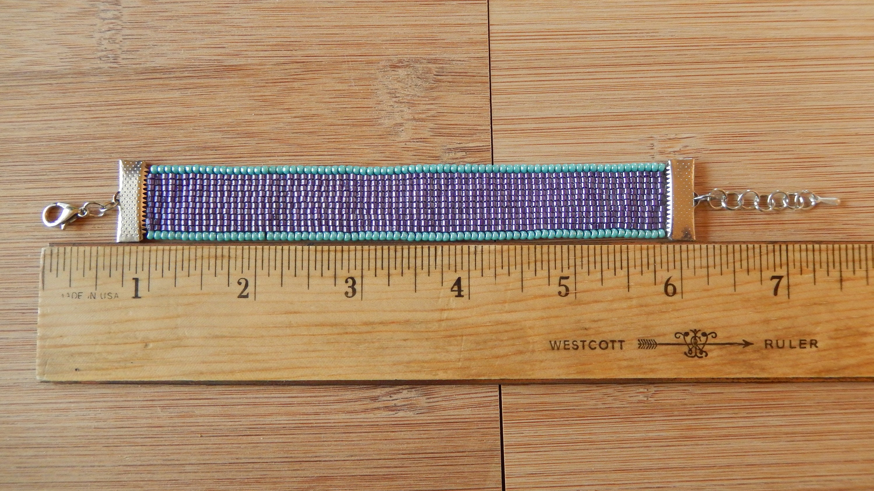 Turquoise Borders - Loomed Bracelet - Etsy