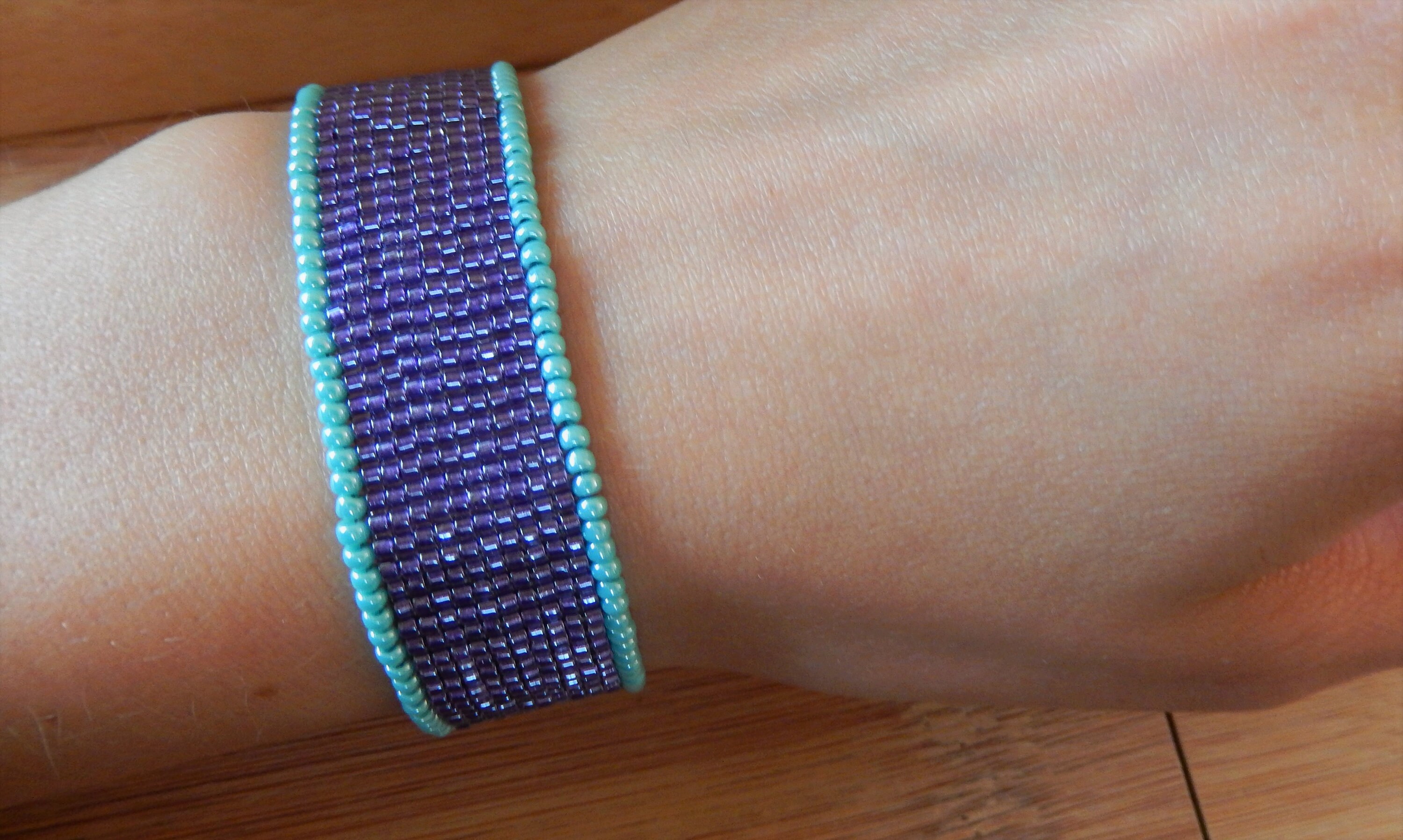 Turquoise Borders - Loomed Bracelet - Etsy