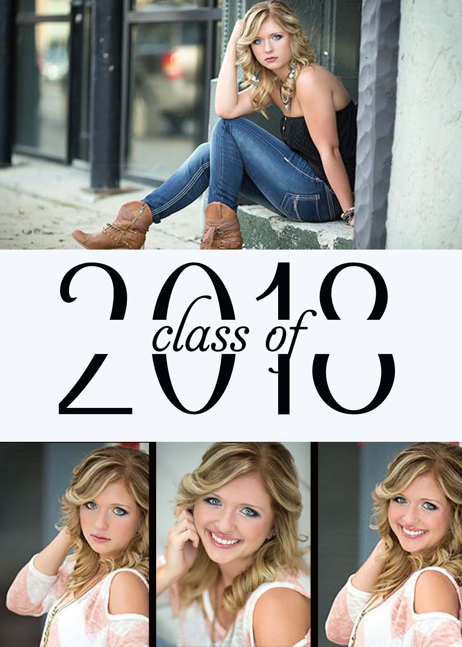 Graduation Invitation, Template With Photo, Photoshop Template, Senior ...