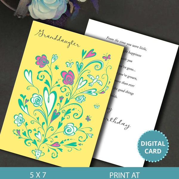 Adult Granddaughter Birthday Cards - Etsy