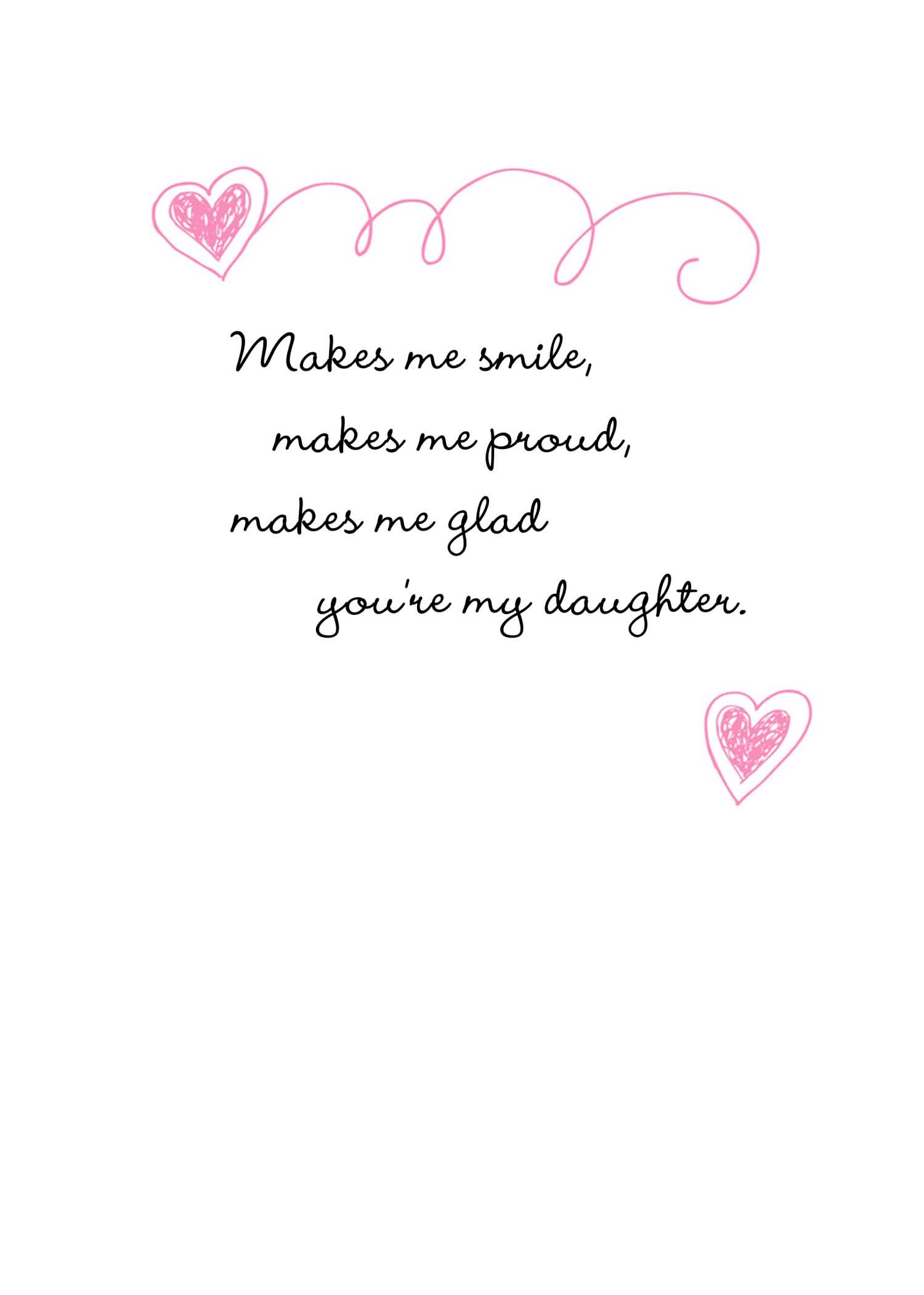 Daughter Card, Card for Daughter, I Love You Daughter, Digital Cards ...
