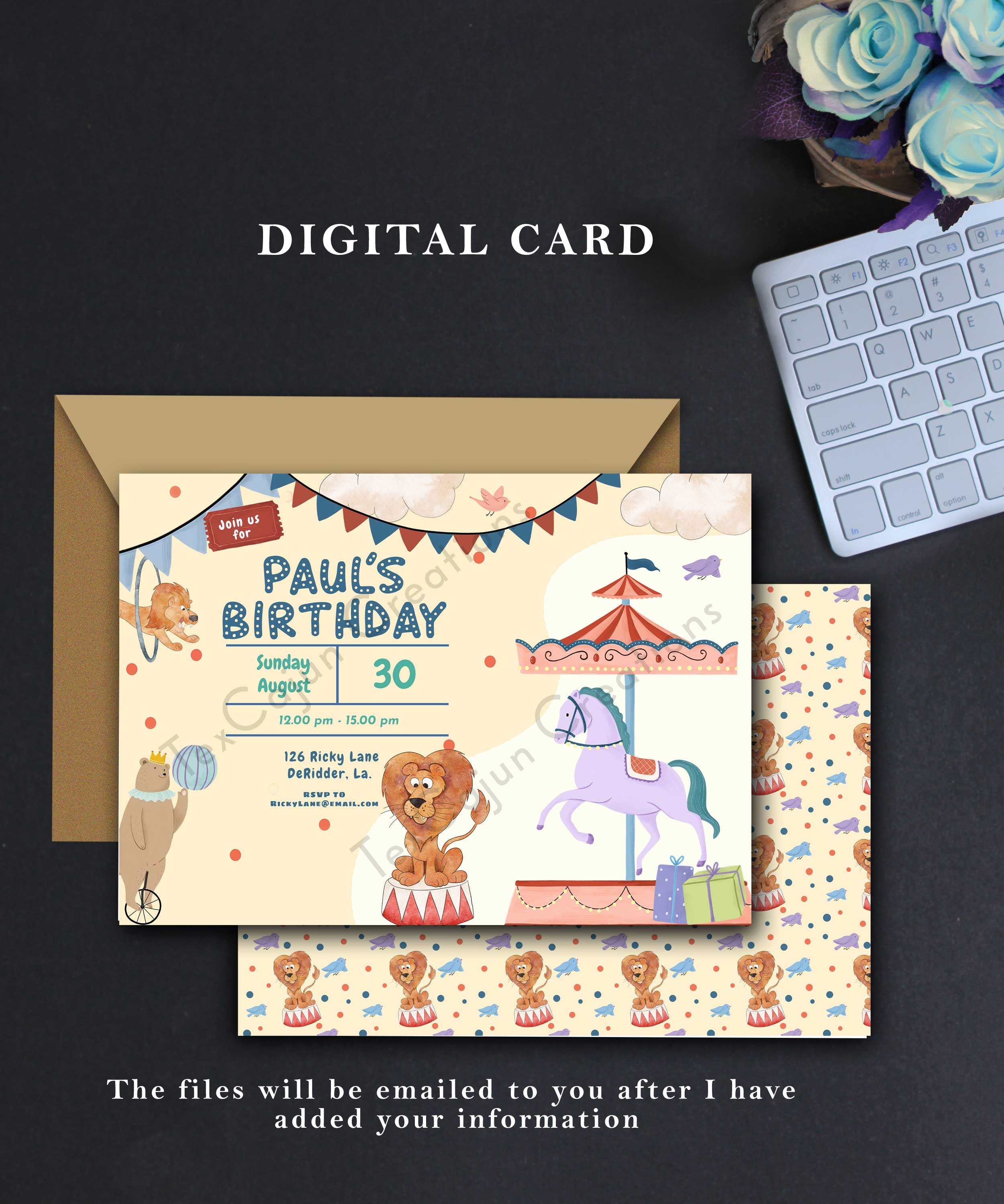 Invitación de circo Invitación de cumpleaños para niños - Etsy México