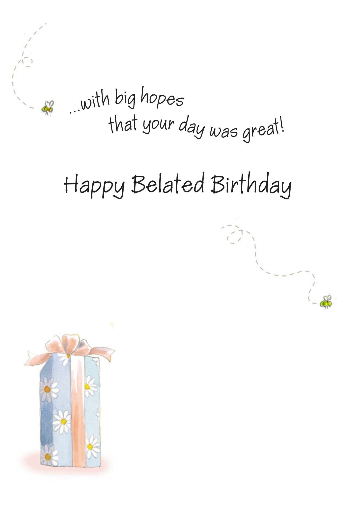 Happy Belated, Birthday Card, Belated Card, Birthday Card, Digital E ...