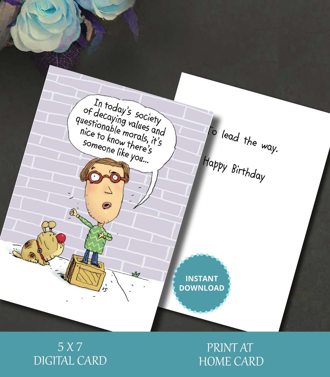 Questionable Morals, Birthday Card, Happy Birthday, Funny Card, Funny ...