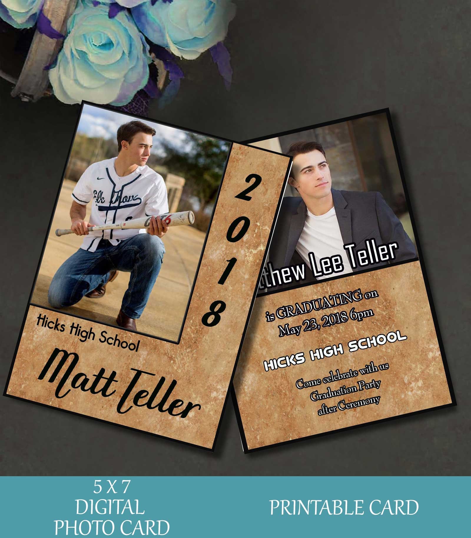 Graduation Photo Card Photo Cards Graduation Card - Etsy