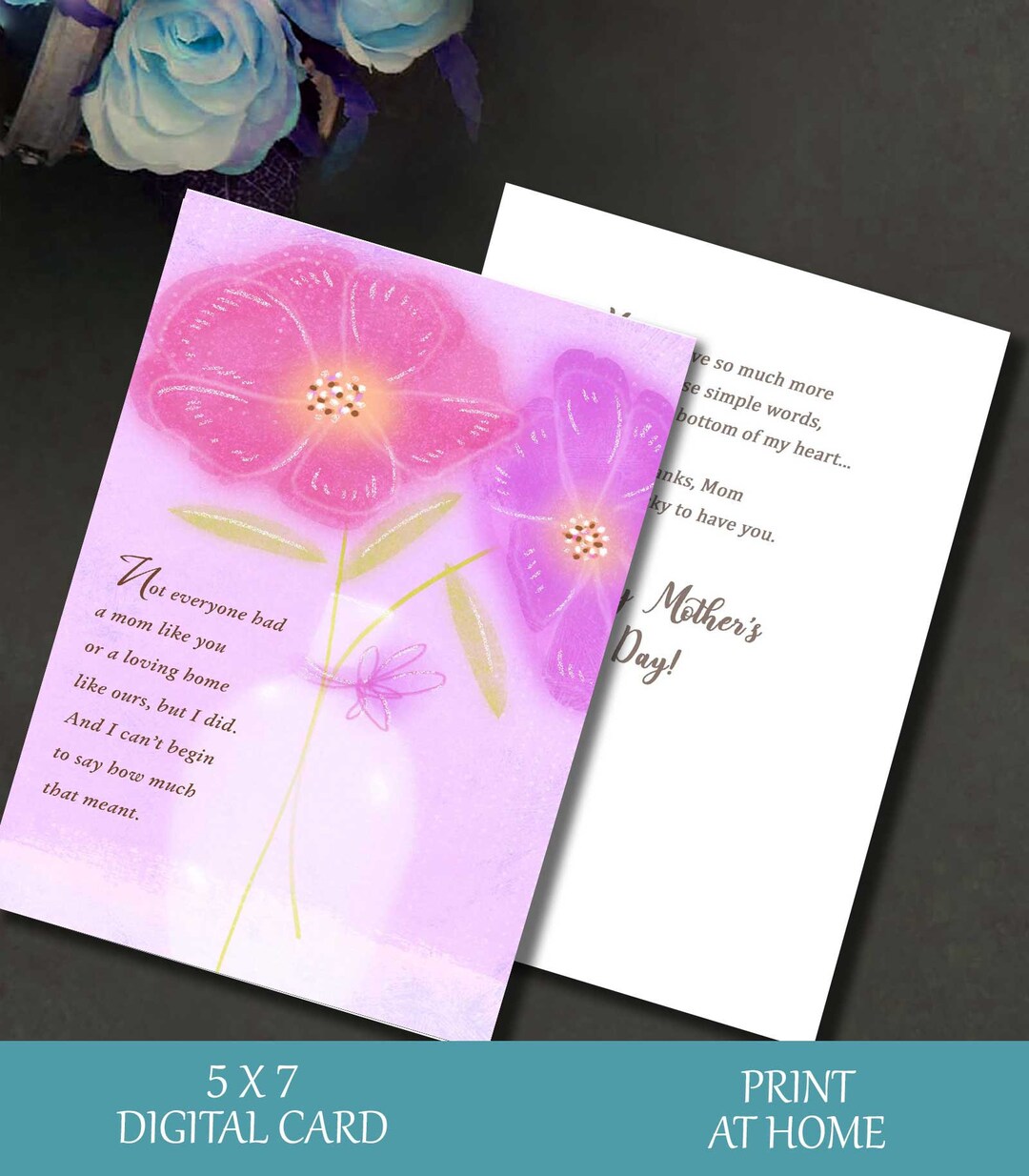 A Mom Like You Mothers Day Card, I'm Lucky to Have You Mom, Digital ...