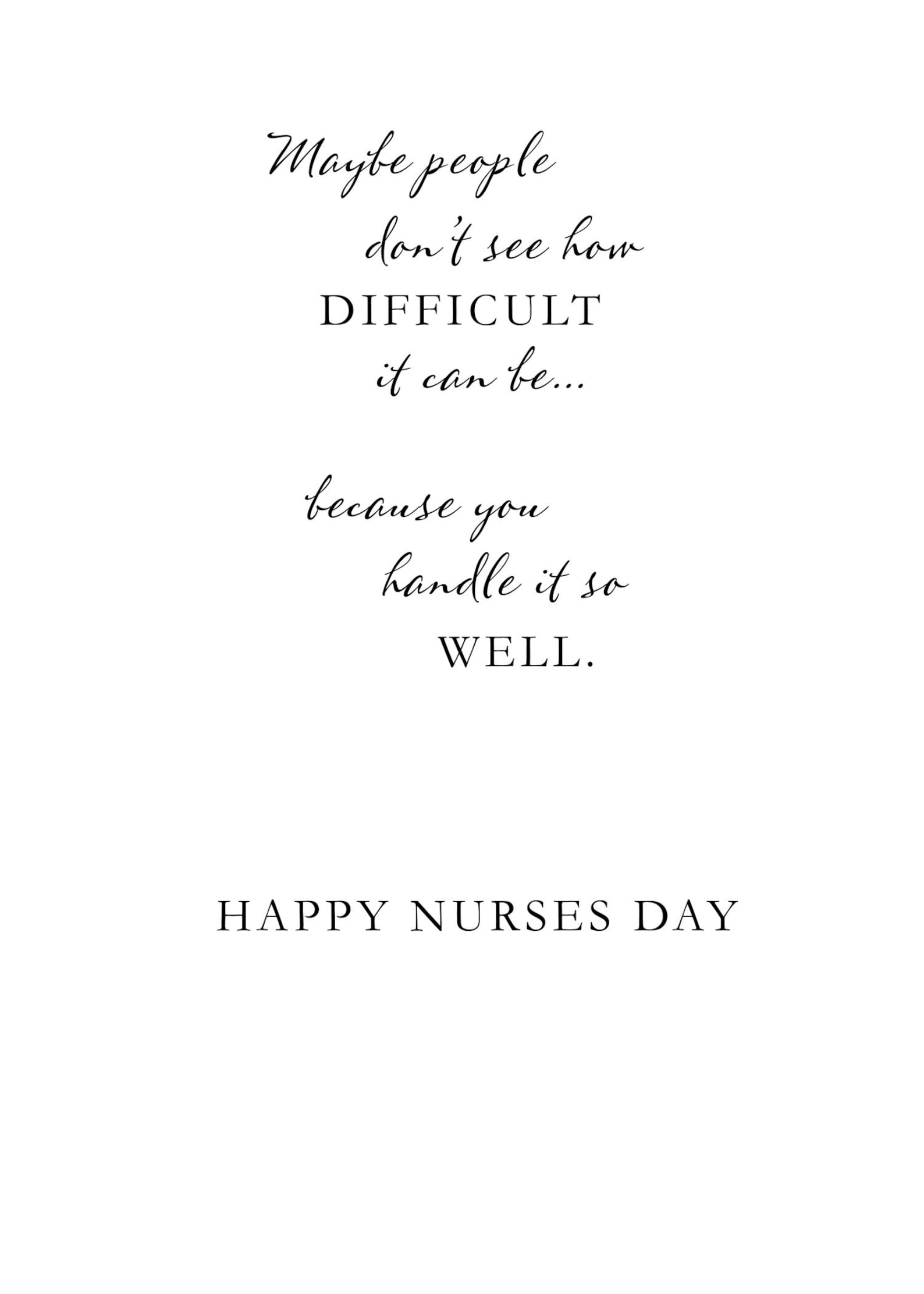 Happy Nurses Day Card, Nurse Card, Nurse Day Cards, Card for Nurse ...