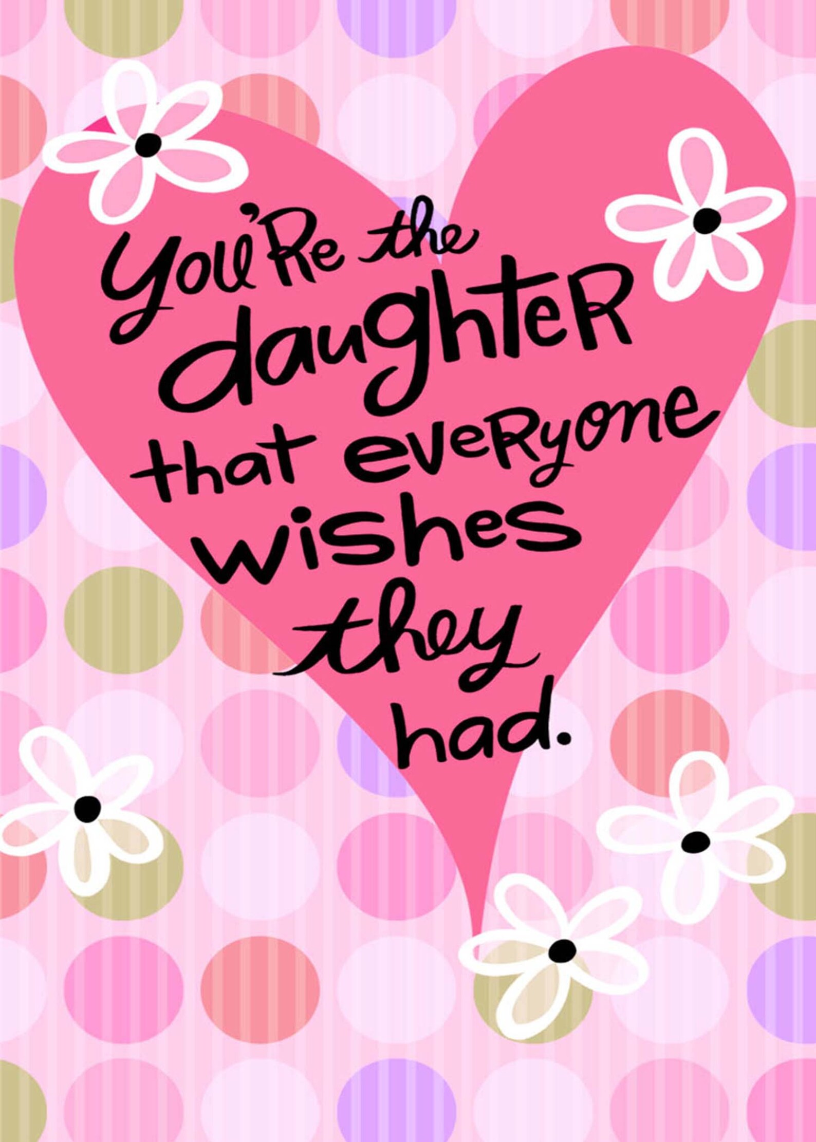 Daughter Card, Card for Daughter, I Love You Daughter, Digital Cards ...