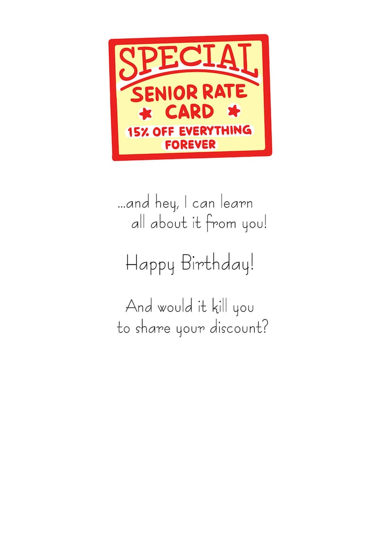Senior Card, Card for Senior, Senior Birthday Card, Digital Card ...