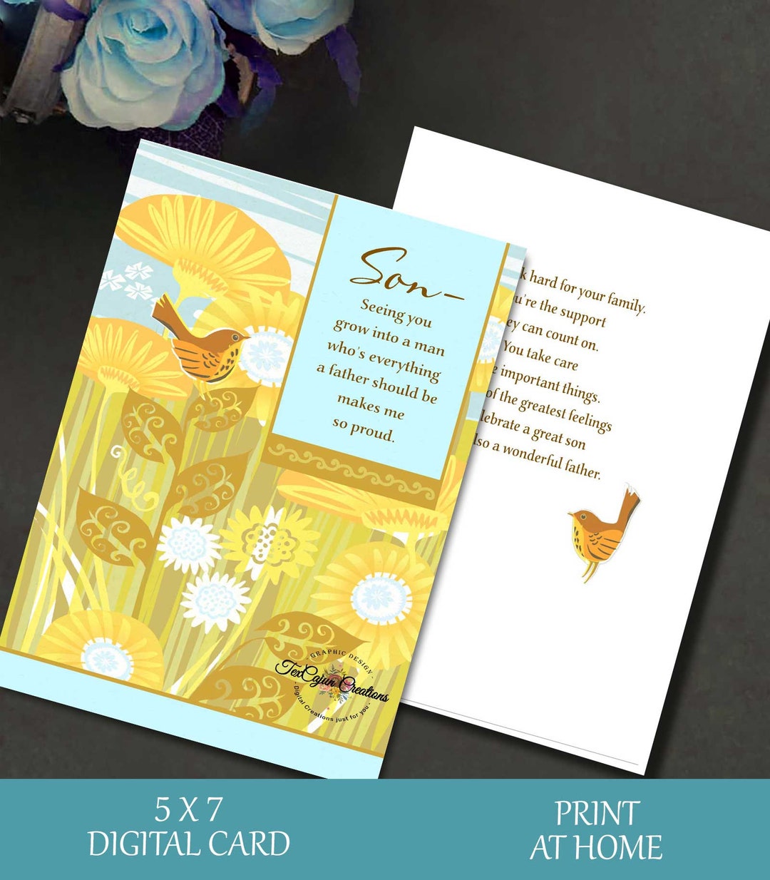 Son I'm Proud of You Father's Day Card, Son Card, Happy Fathers Day ...