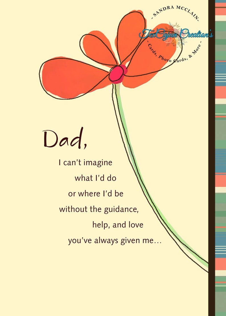 Thank You Dad Fathers Day Card Card for Dad Dad Card Happy - Etsy