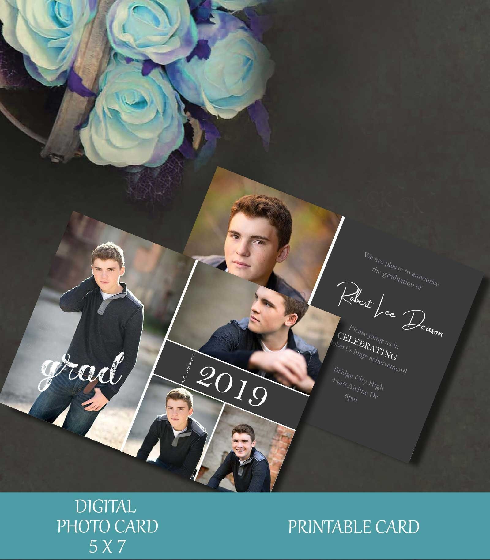 Graduation Photo Card, Graduation Announcement, Graduation Card ...