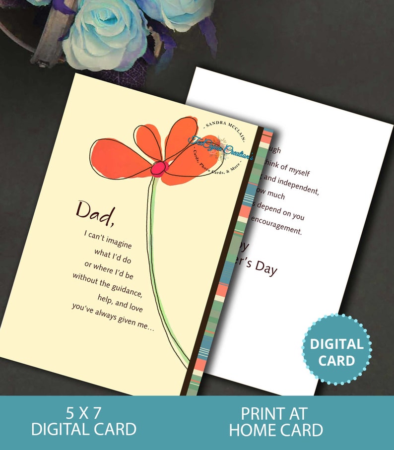 Thank You Dad Fathers Day Card Card for Dad Dad Card Happy - Etsy