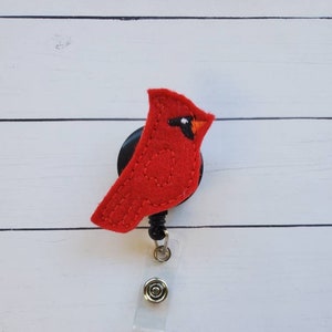 Cardinal Badge Reel, Cardinal Badge Holder, Cardinal Bird Badge ...