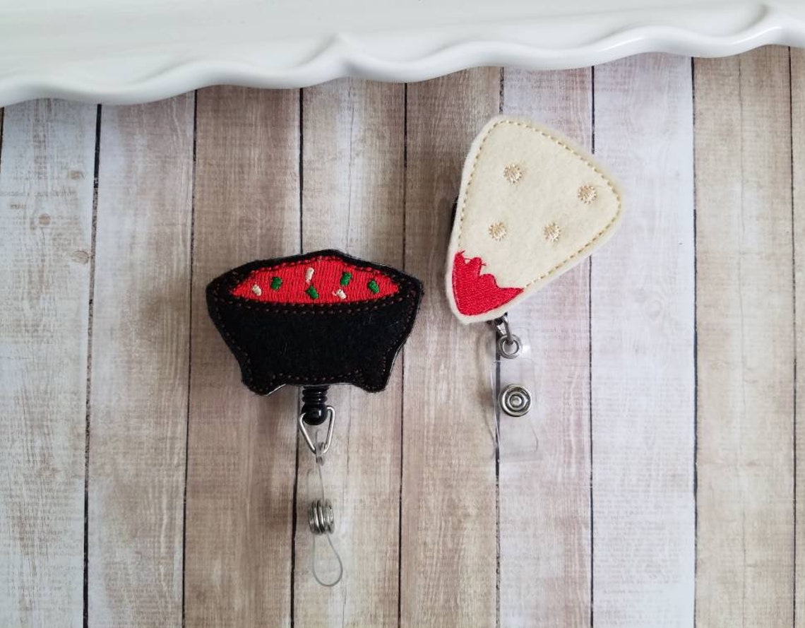 Food Badge Reel, Salsa Badge Holder, Chip Badge Reel, Retractable Badge ...