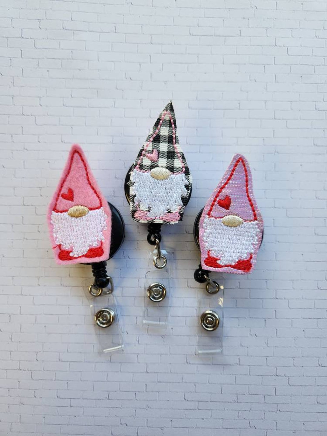 Gnome Badge Reel, Gnome Badge Holder, Gnome Badge Clip, Retractable ...