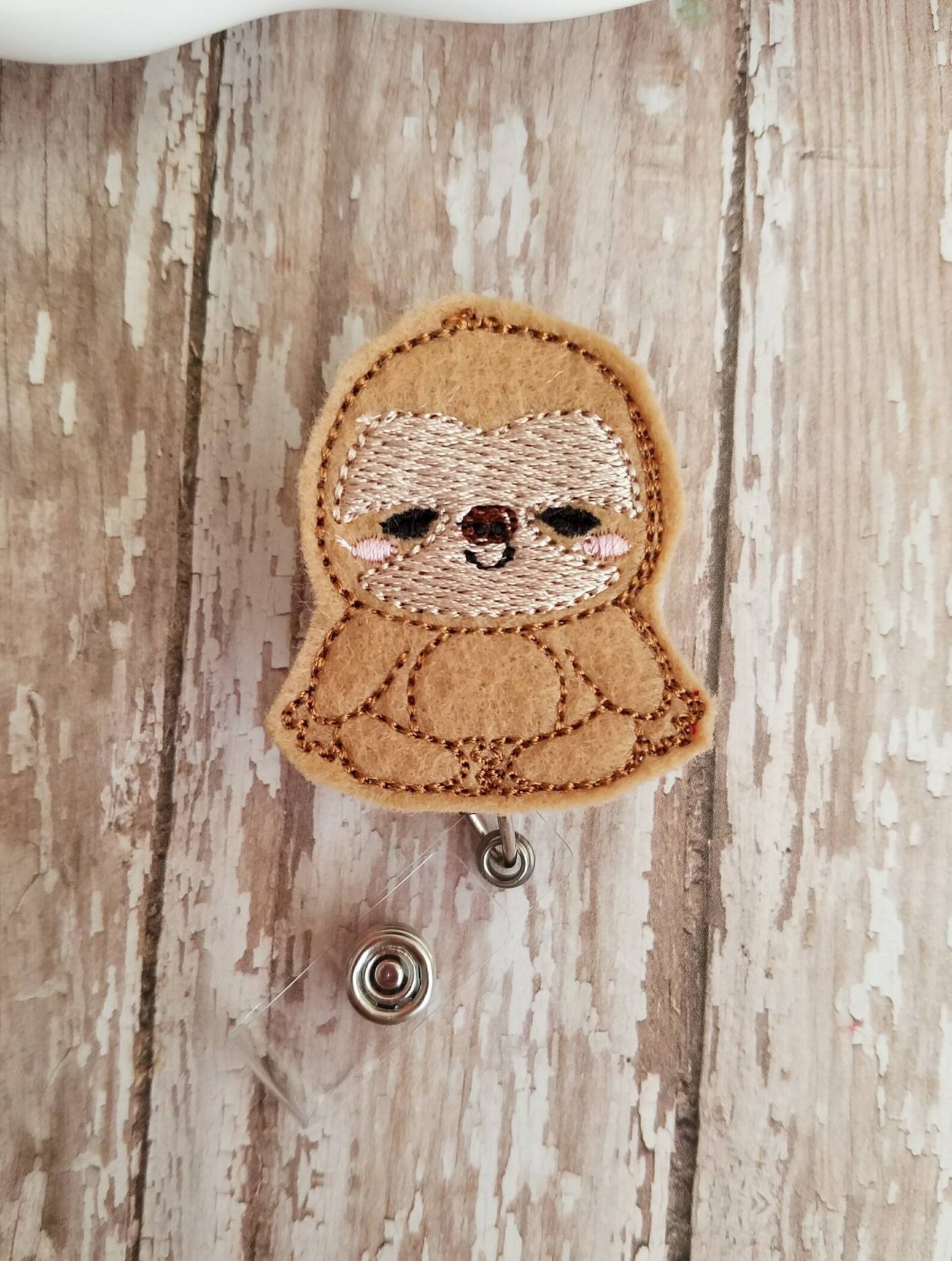 Sloth Badge Reel, Sloth Badge Holder, Sloth Badge, Retractable Badge ...