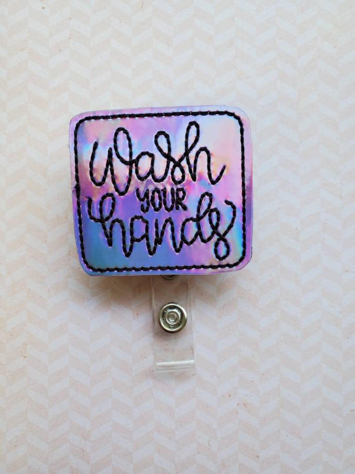 Wash Your Hands Badge Reel, Wash Your Hands Badge Holder, Wash Badge ...