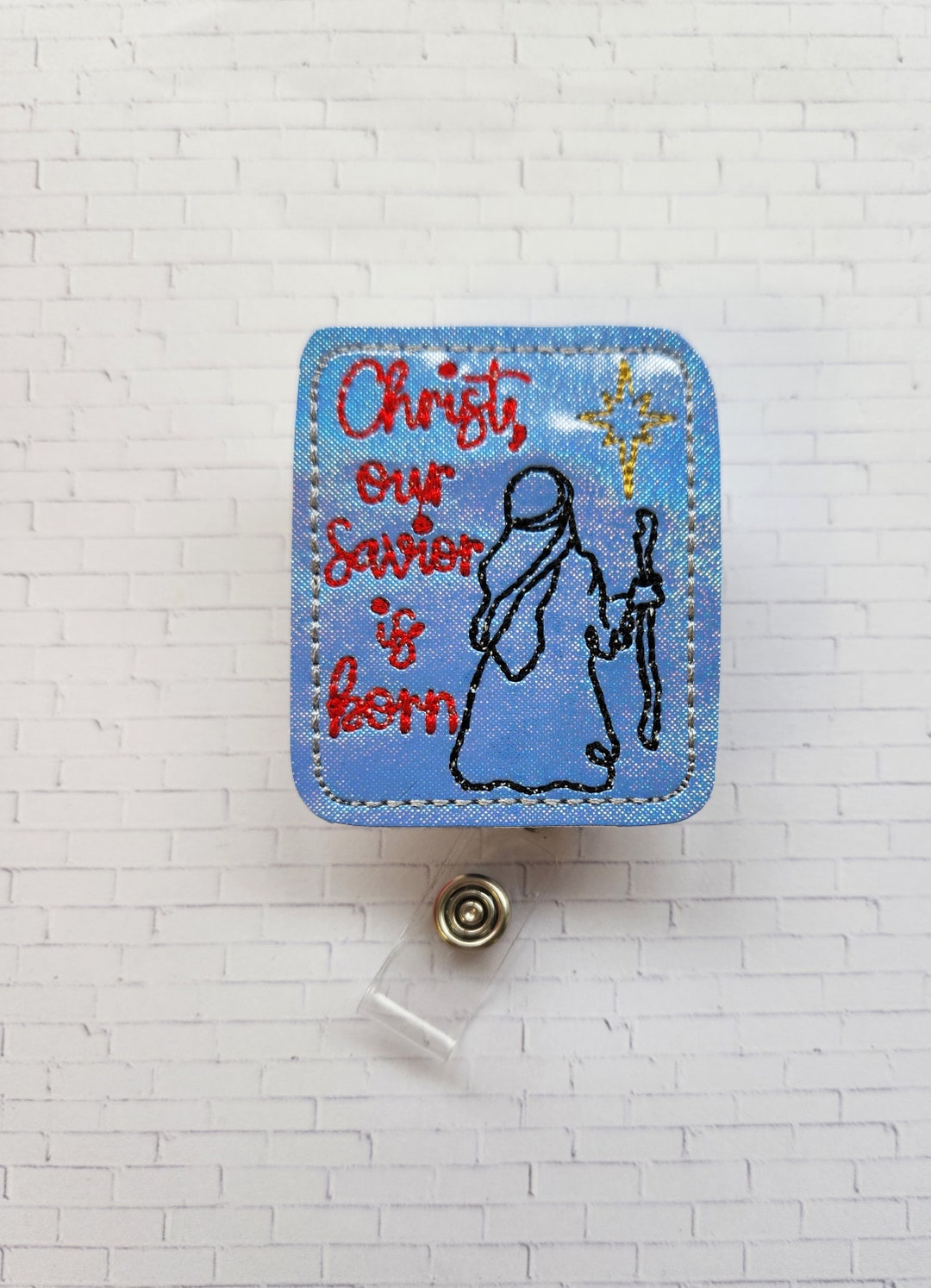 Jesus Badge Reel, Christ Our Savior Badge Holder, Christmas Badge Reel ...