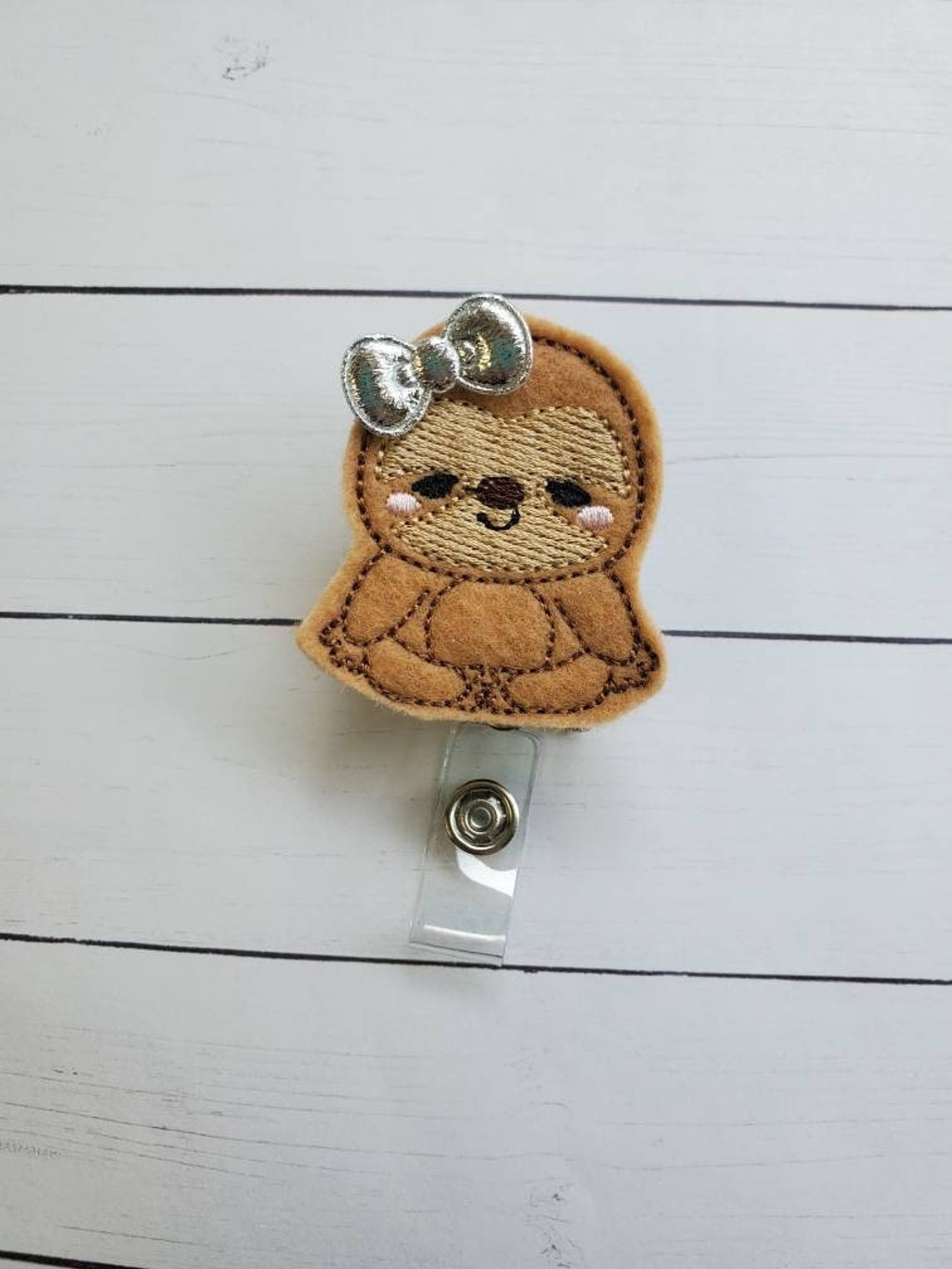 Sloth Badge Reel, Sloth Badge Holder, Sloth Badge, Retractable Badge ...